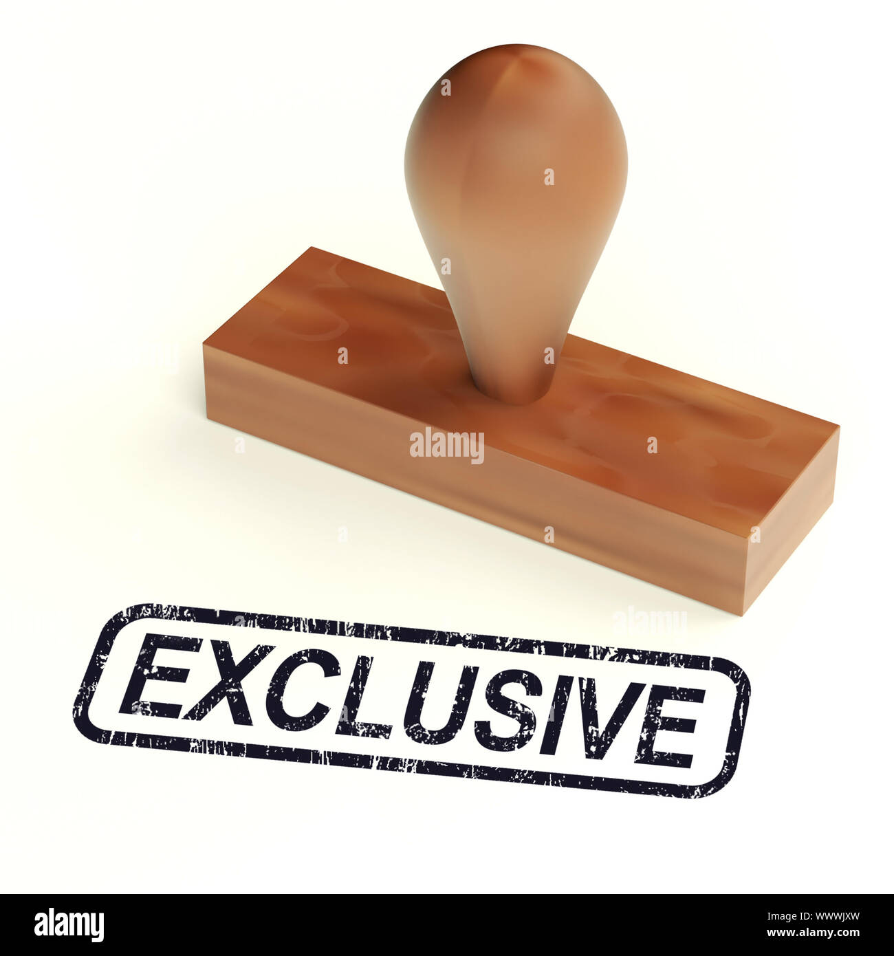 Exclusive Rubber Stamp Showing Limited Products Stock Photo - Alamy