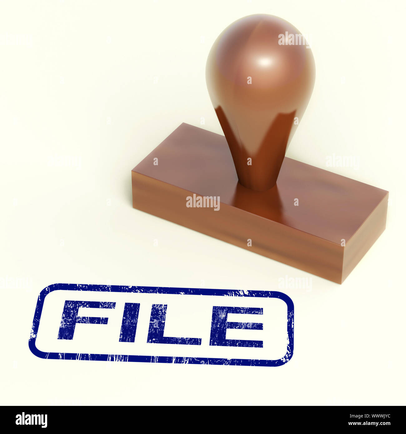 File Rubber Stamp Showing Organising Documents And Papers Stock Photo ...