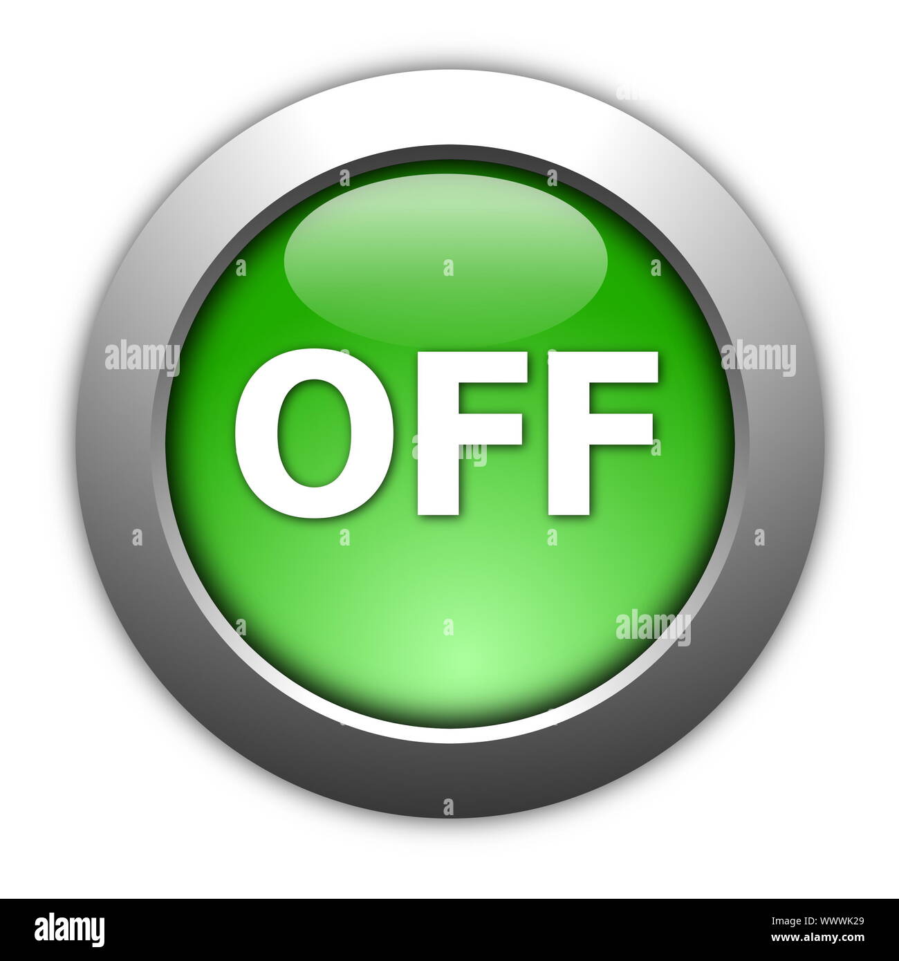 on and off button isolated on white background Stock Photo - Alamy