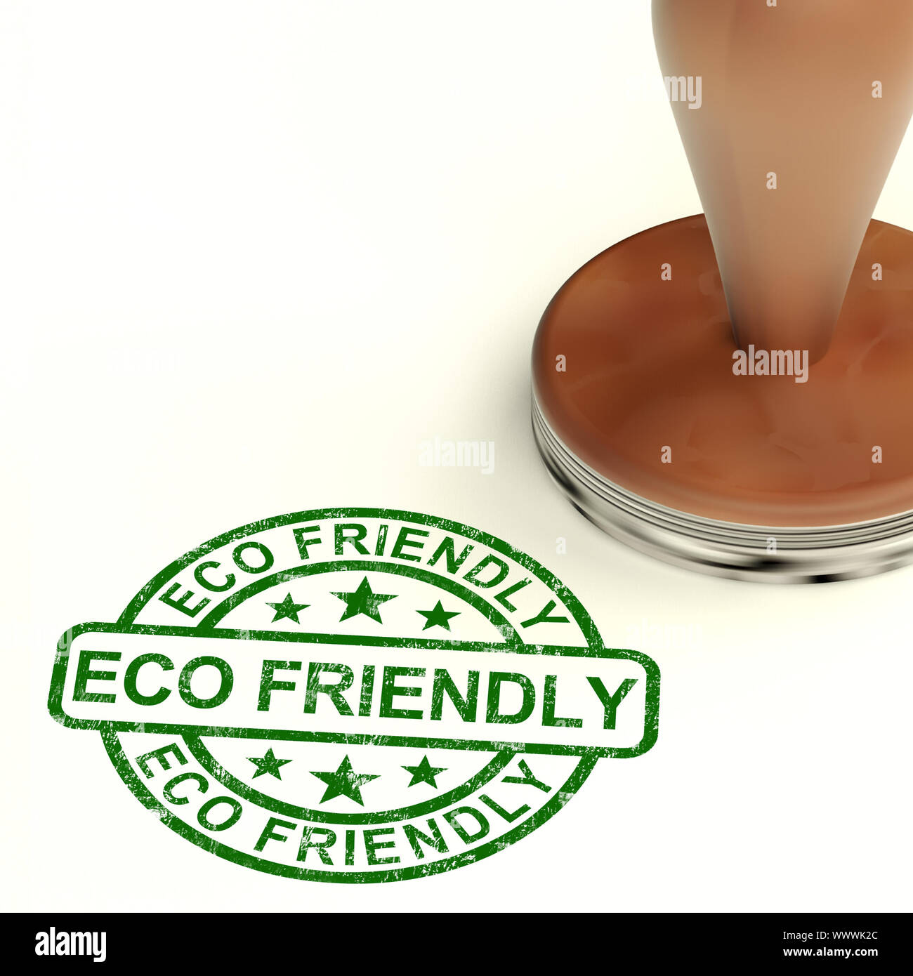 Eco Friendly Stamp Shows Symbol For Recycling And Environment Stock ...
