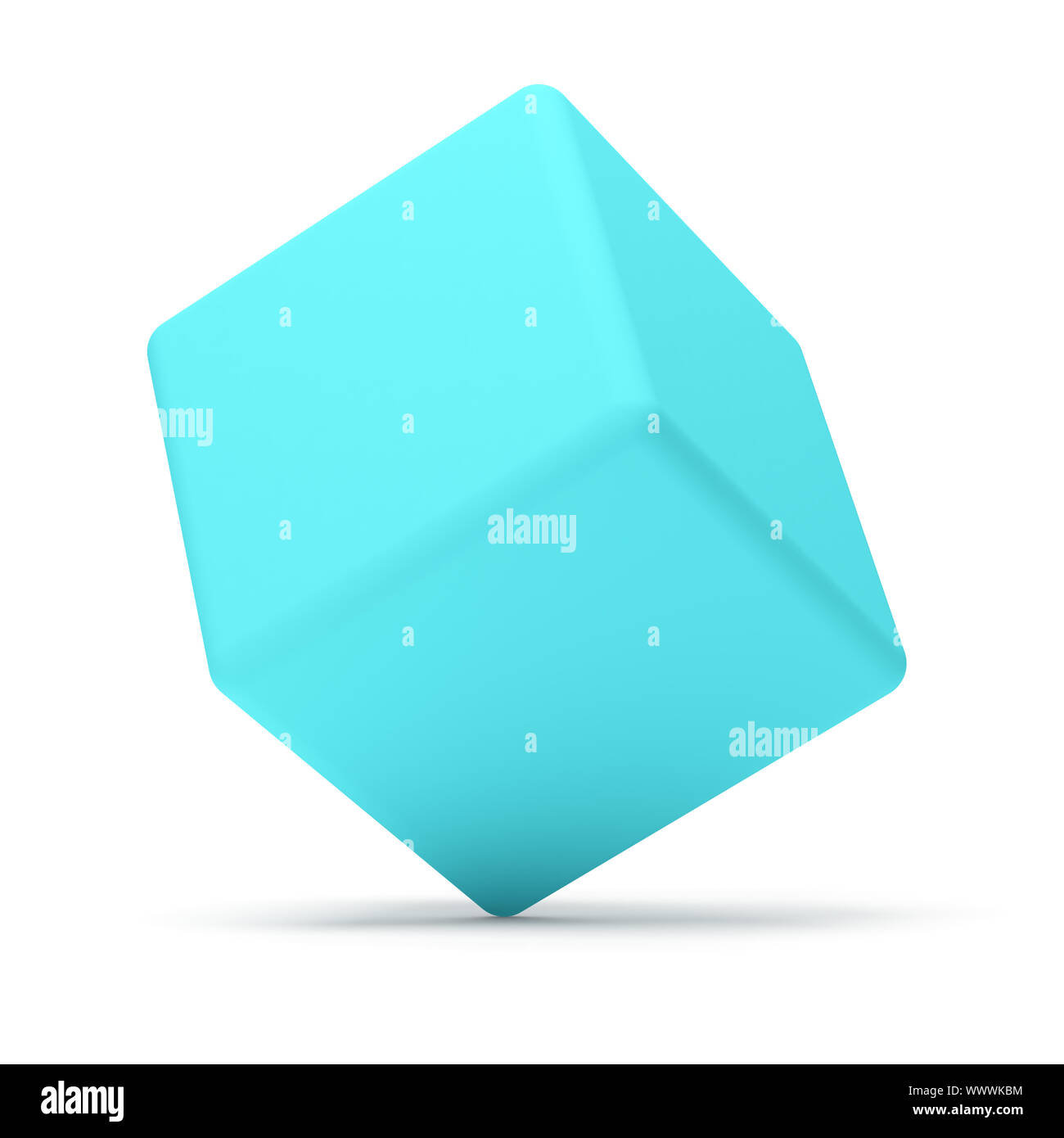 blue cube isolated on white Stock Photo - Alamy