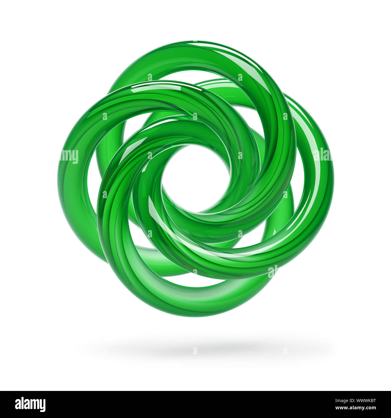green abstract shape isolated on white Stock Photo - Alamy