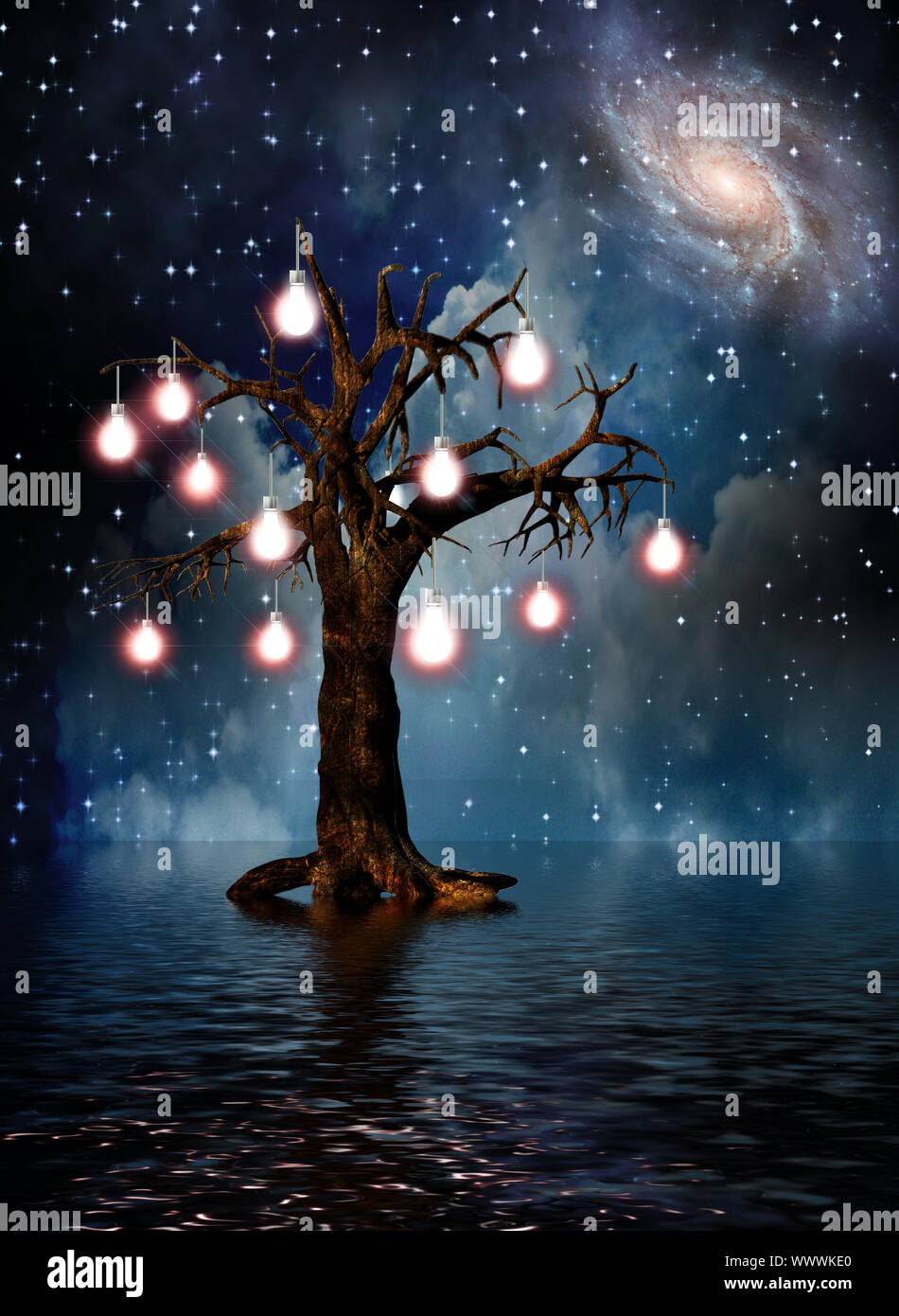 Tree of Thoughts. Modern digital art Stock Photo - Alamy