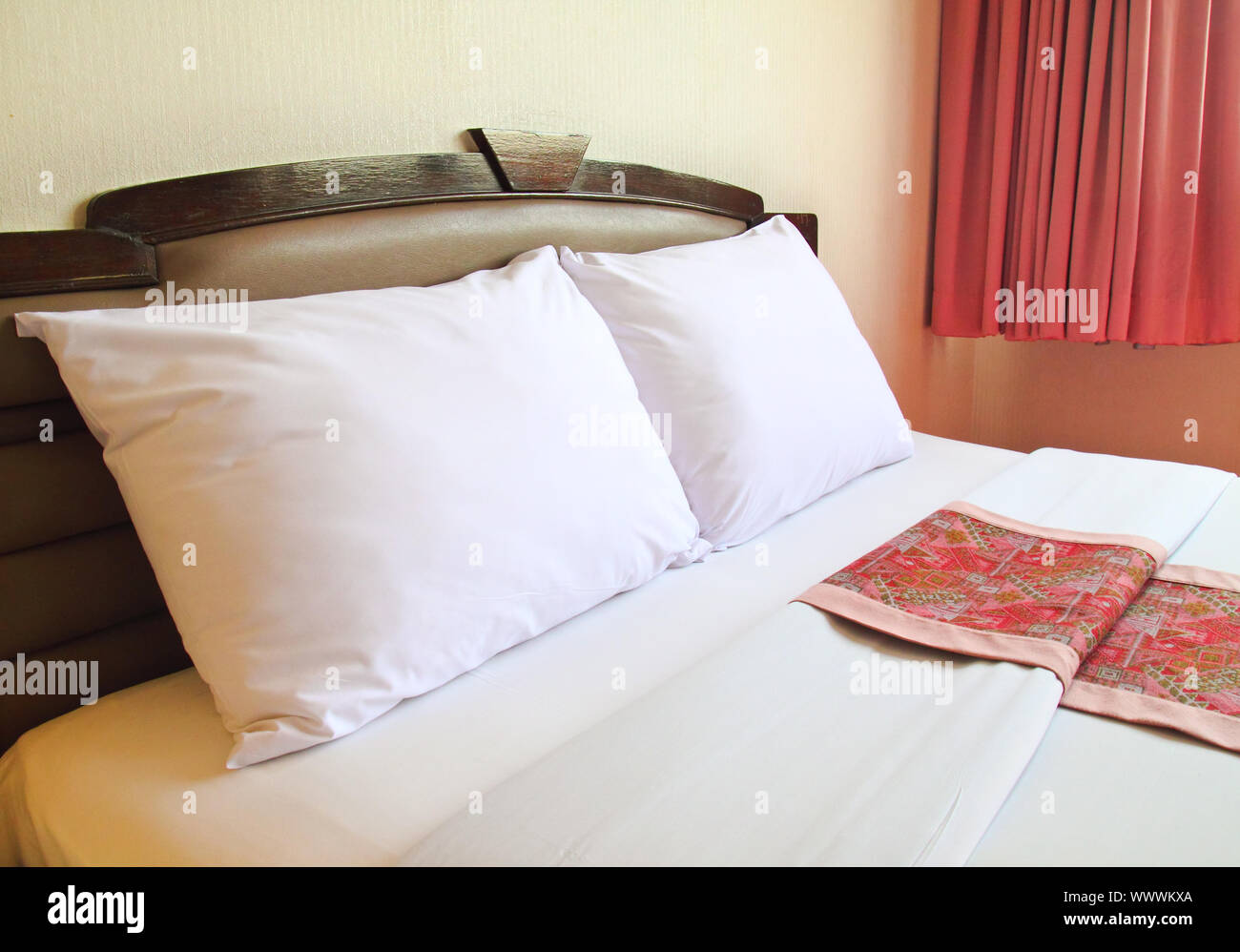 Bedroom with comfortable bed Stock Photo - Alamy