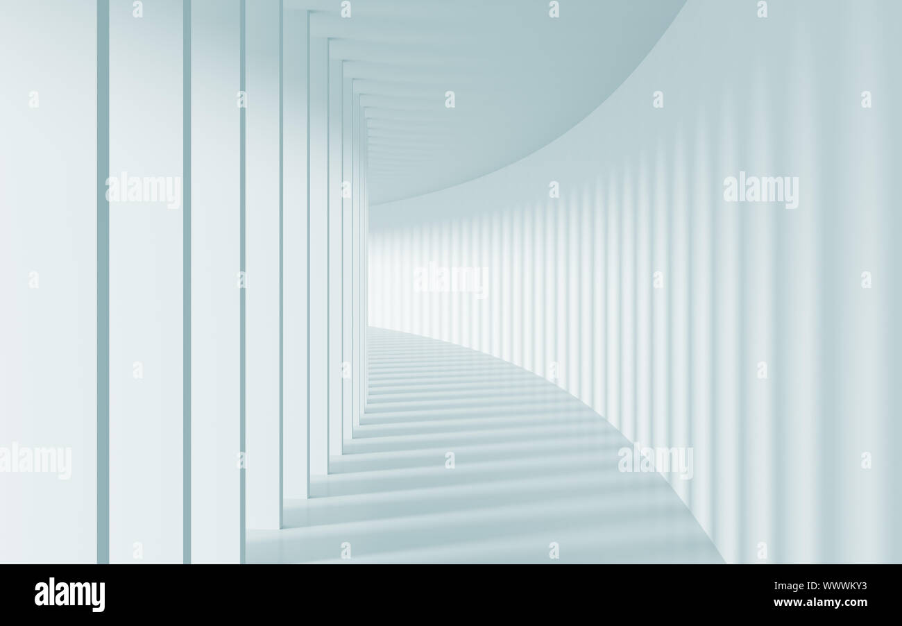 3d Illustration of Long Corridor Stock Photo - Alamy