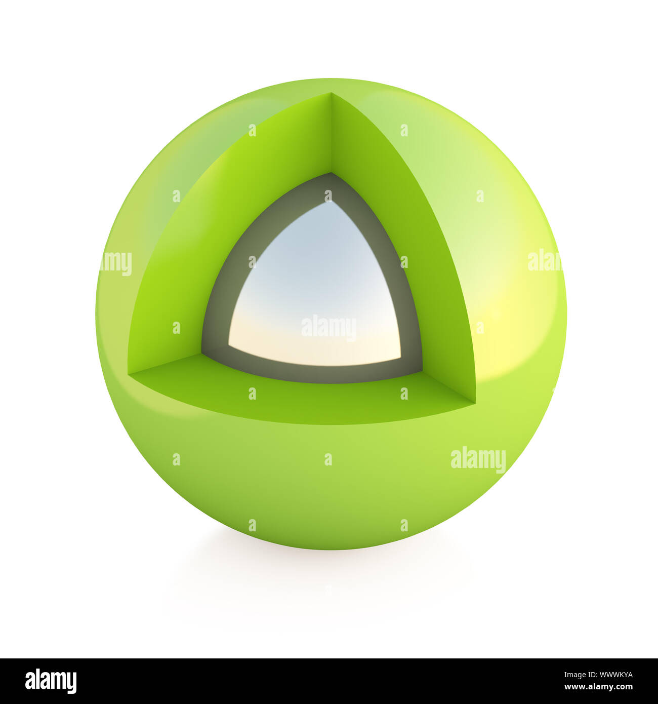 Abstract Sphere Isolated on White Stock Photo - Alamy