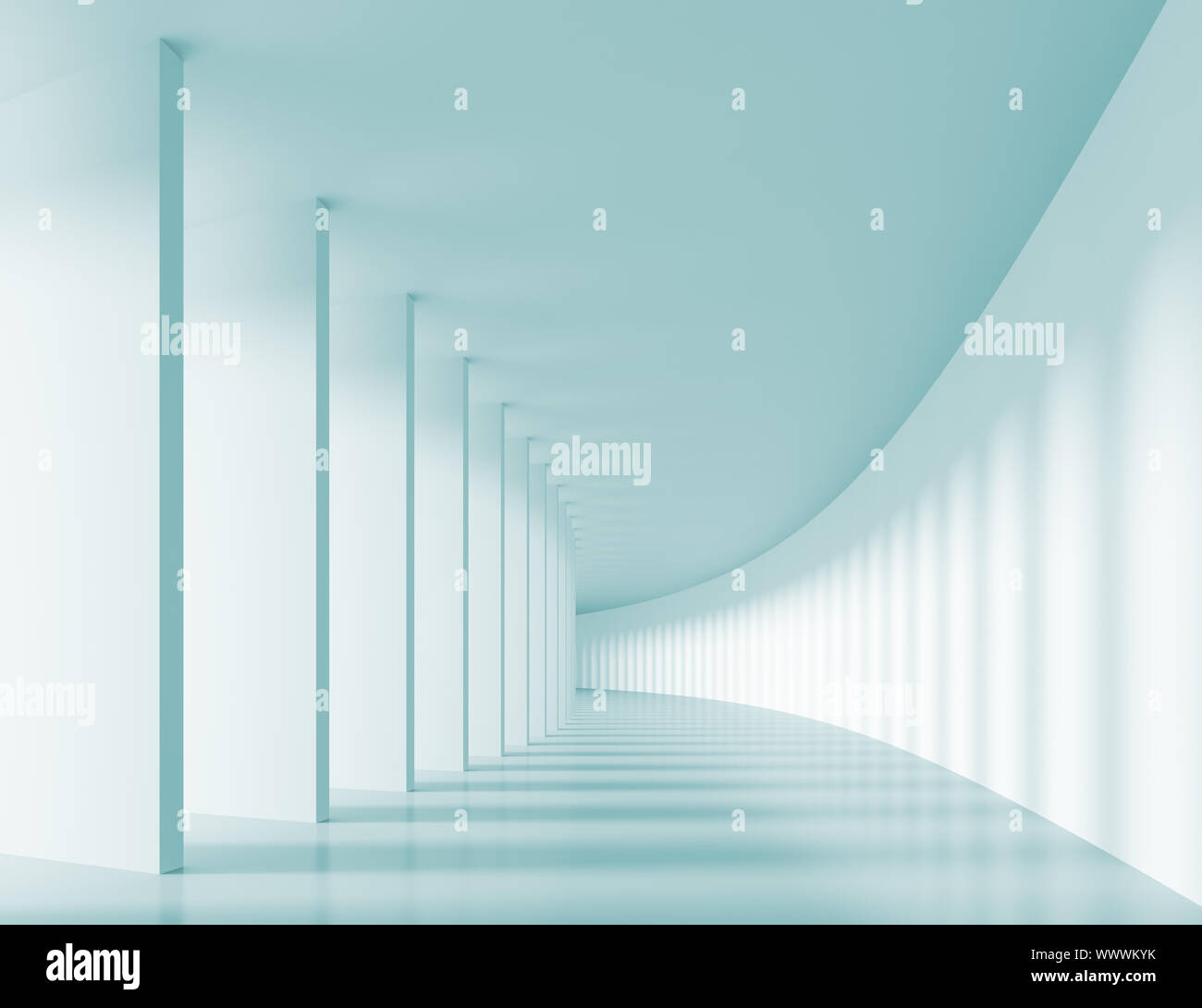 Long Hall with Columns Stock Photo - Alamy