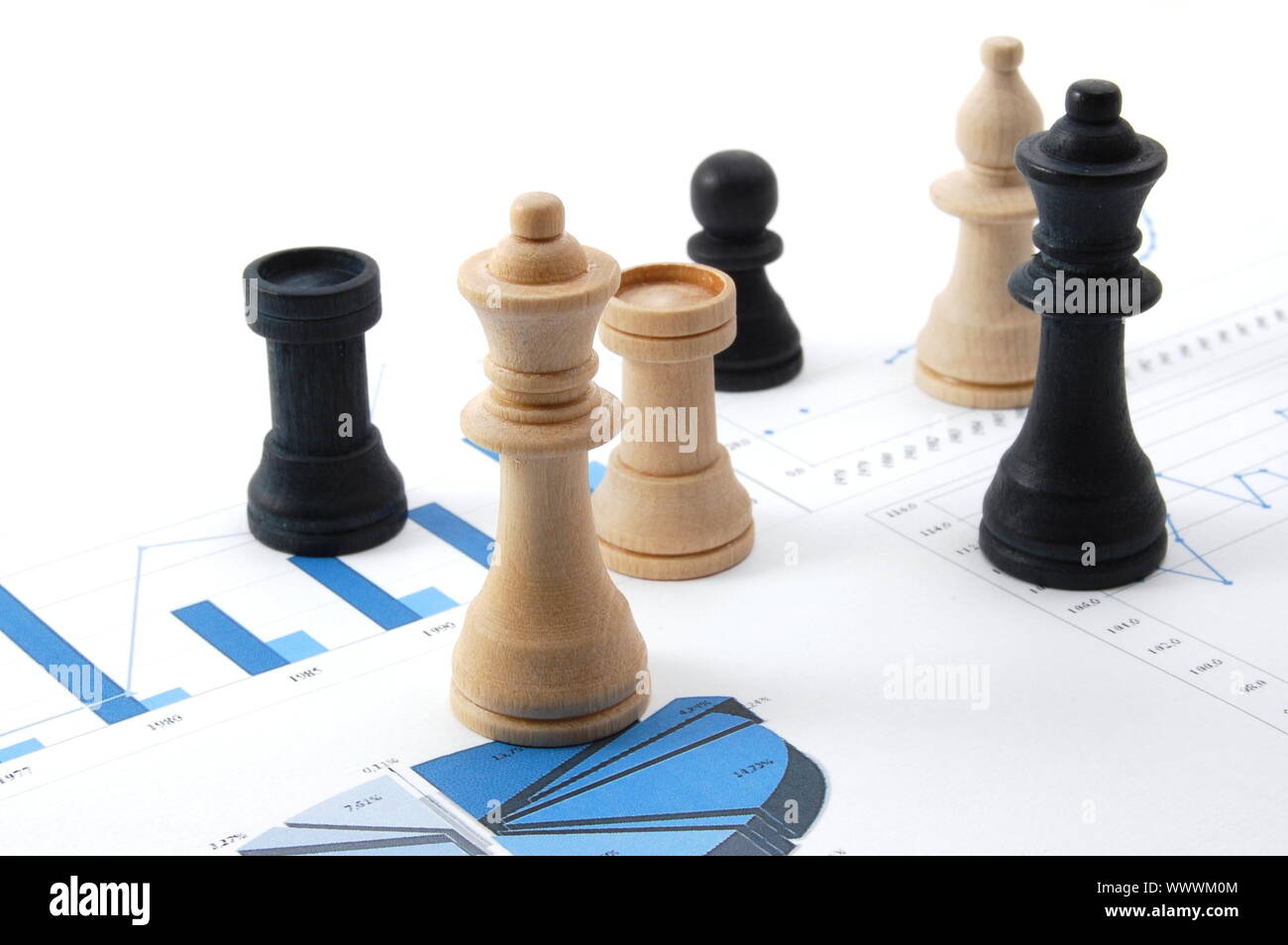 chess man over business chart admonish to strategic behavior Stock ...