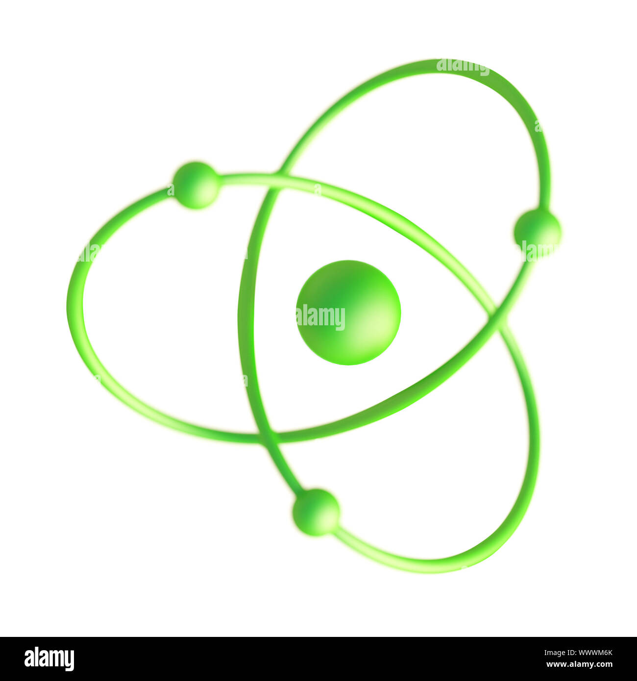 3d render illustration atom Cut Out Stock Images & Pictures - Alamy