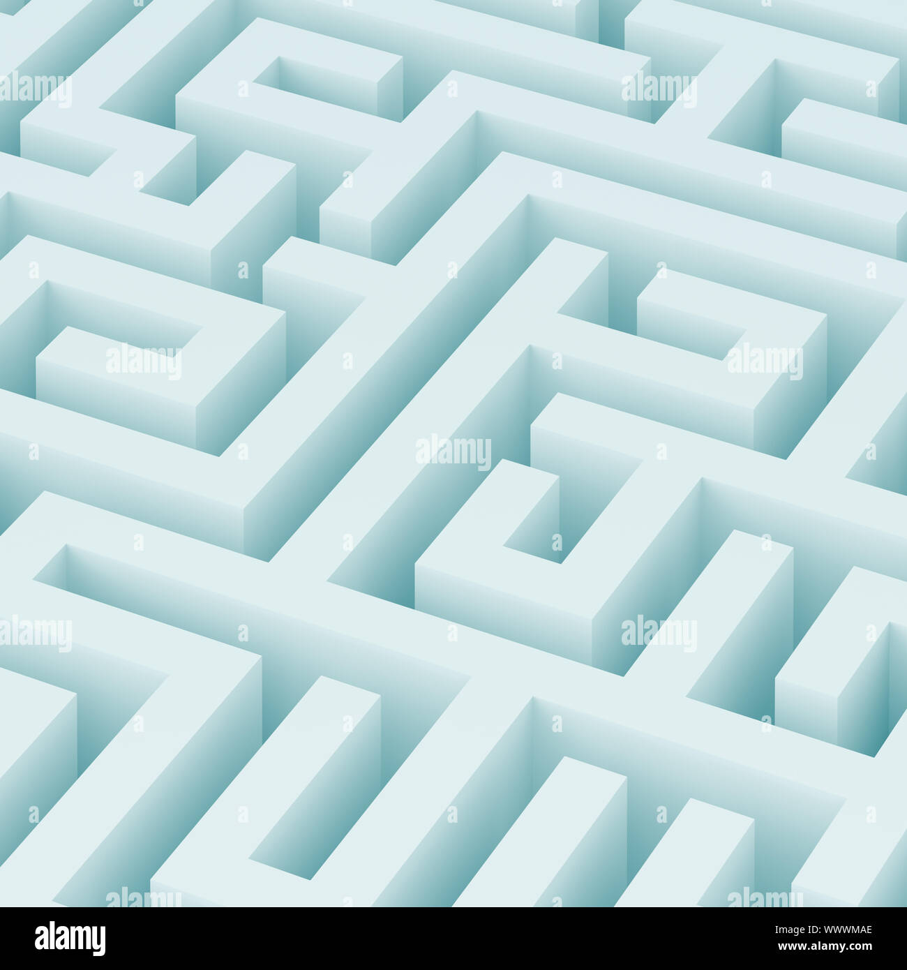 3d Illustration of Blue Maze Background or Wallpaper Stock Photo - Alamy