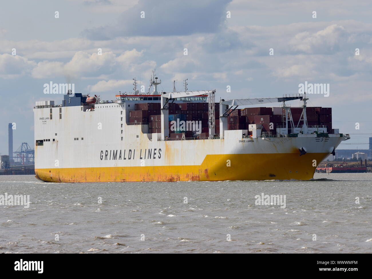 Grande Luanda is a Ro-Ro container ship that makes frequent visits to ...