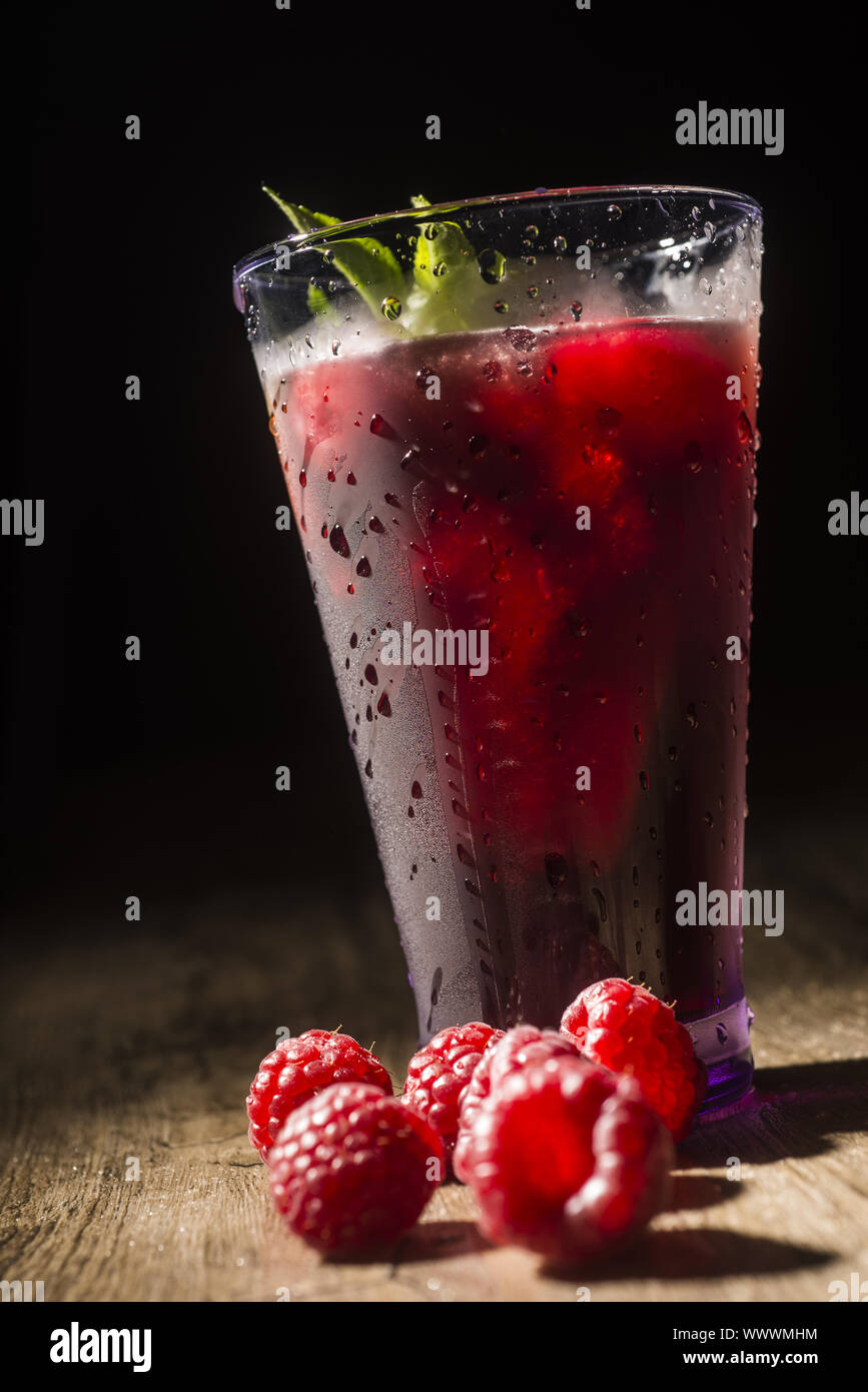 Raspberry tea with raspberries Stock Photo - Alamy