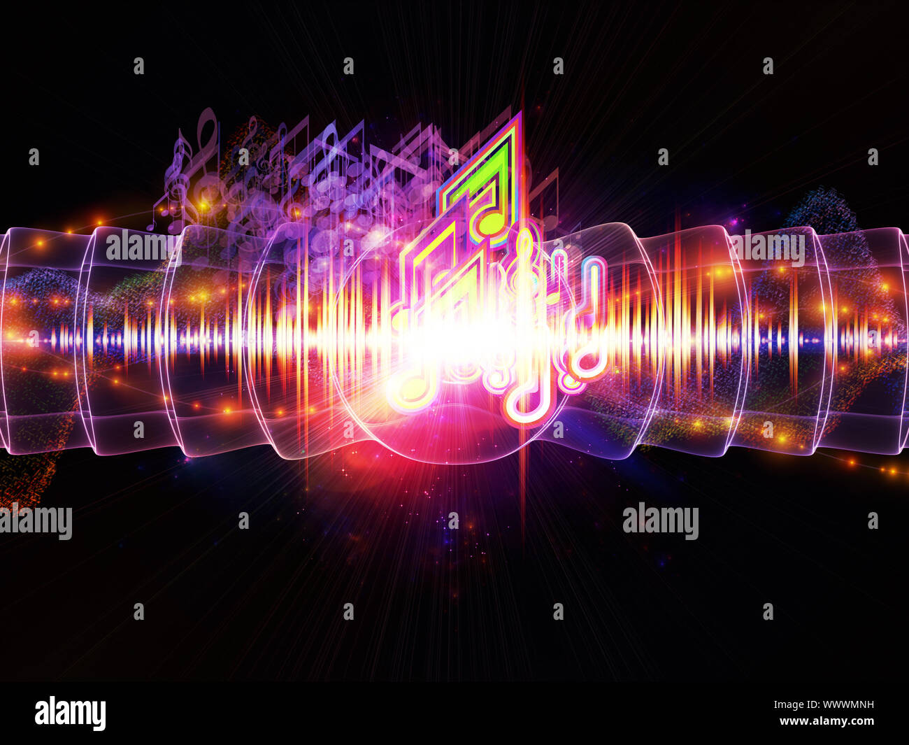 Musical notes light patterns hi-res stock photography and images - Alamy