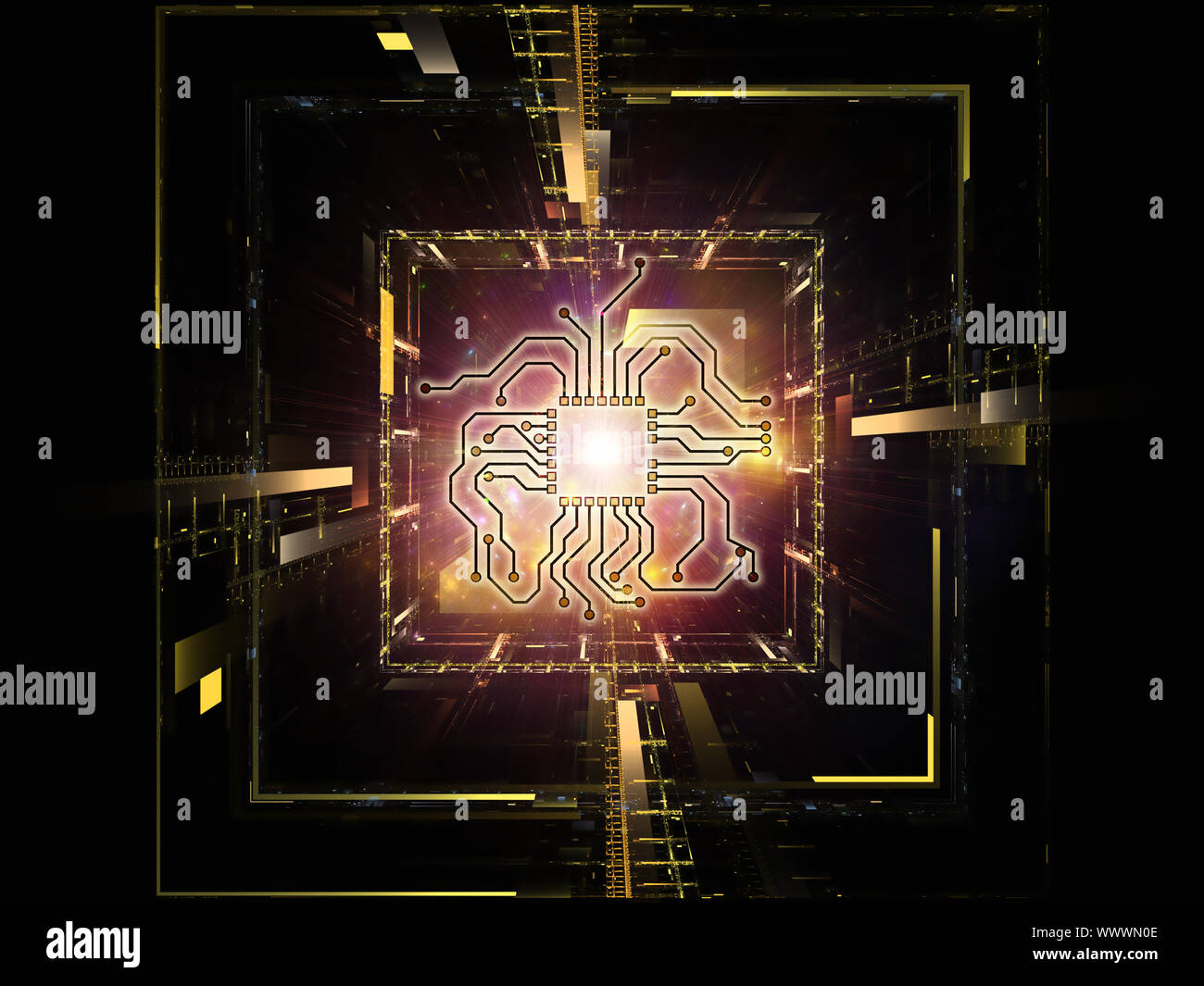 Backdrop design of technology and abstract design elements to provide ...