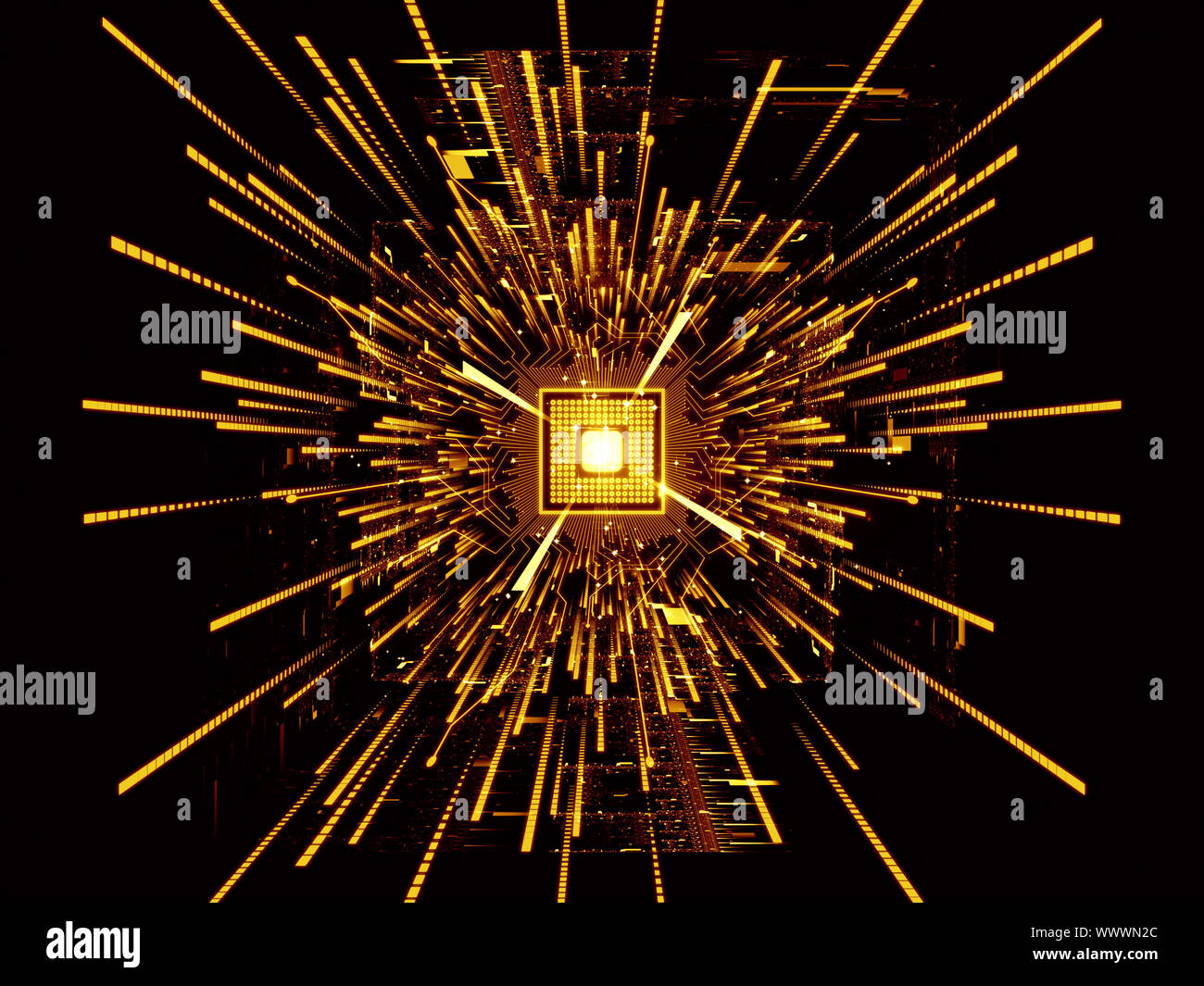 Backdrop of CPU graphic and abstract design elements to complement your ...