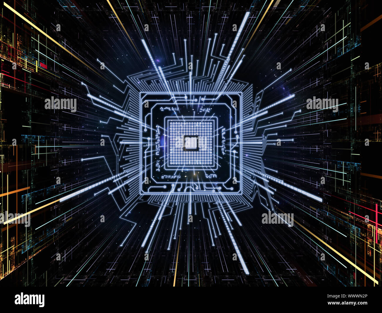 Background design of CPU graphic and abstract design elements on the ...