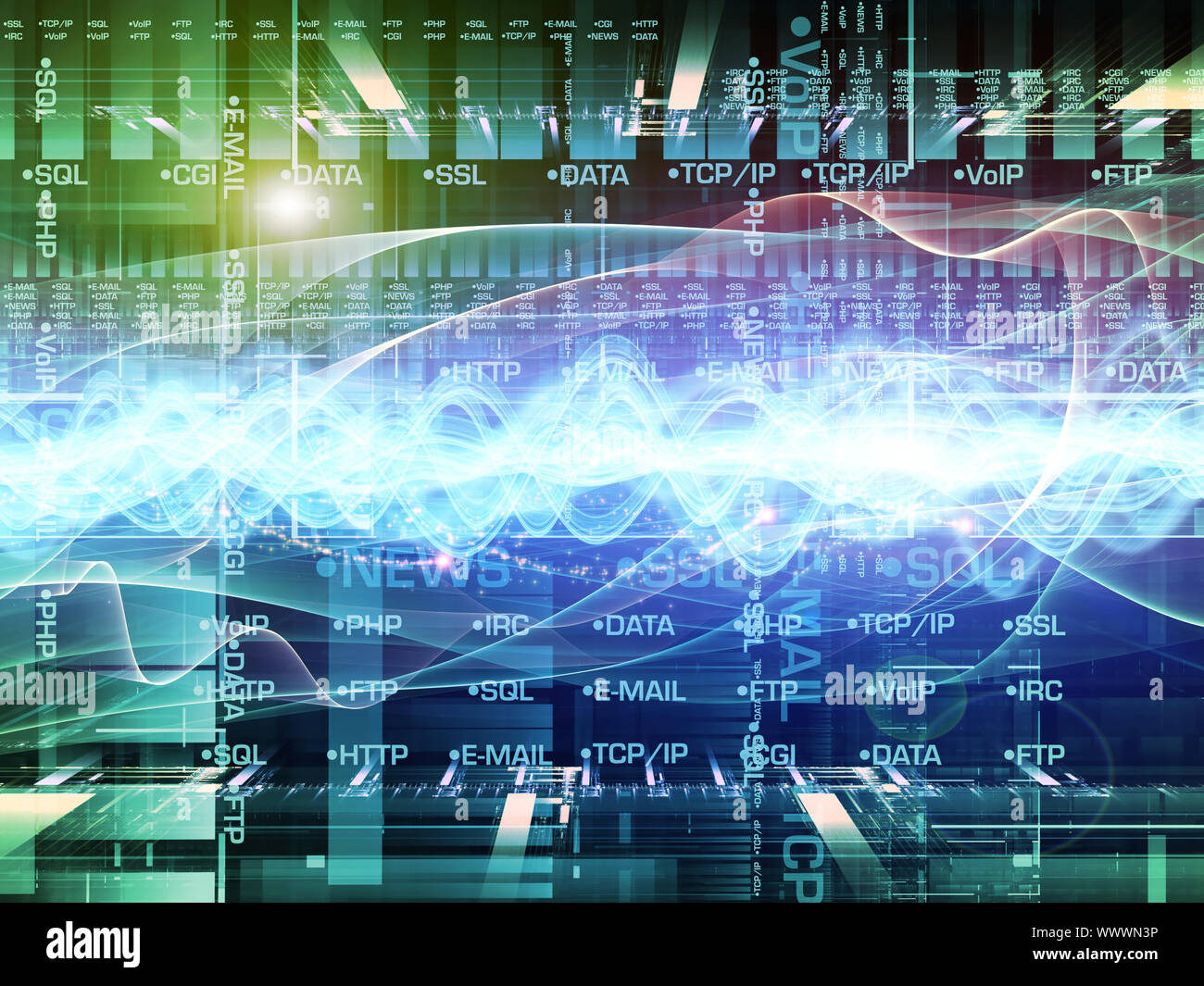 Background composition of technological and abstract design elements to ...
