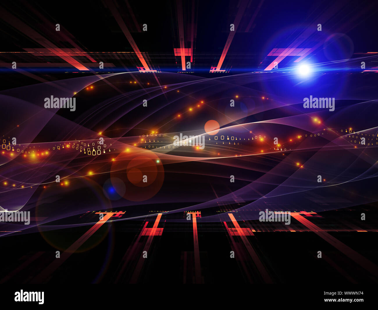 Abstract arrangement of abstract sine waves and design elements ...