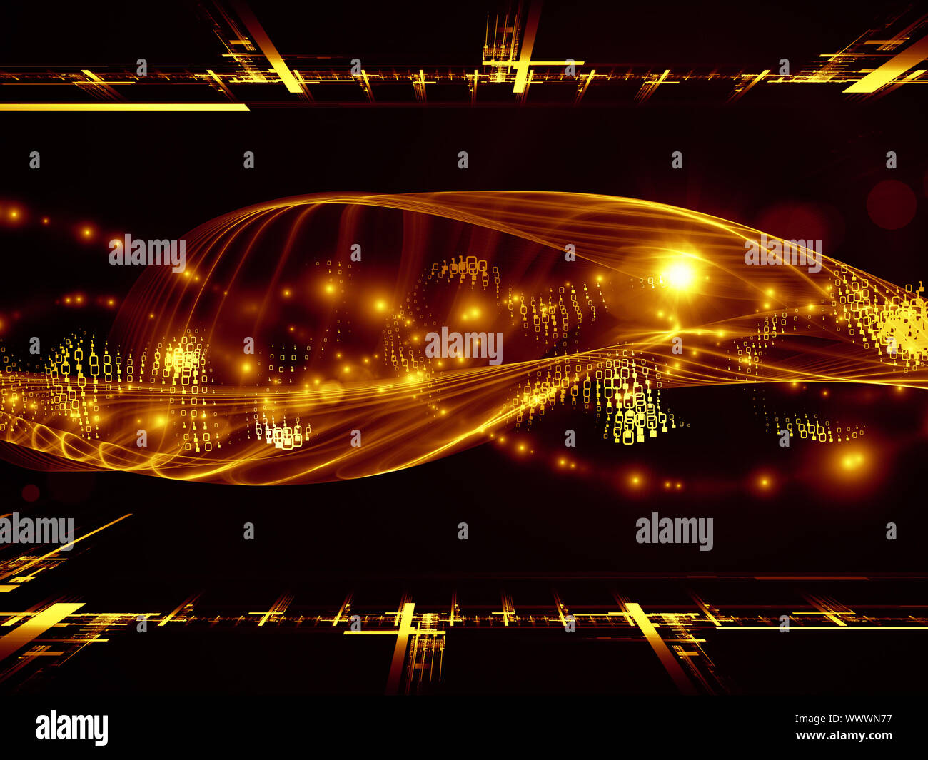 Visually attractive backdrop made of abstract sine waves and design ...