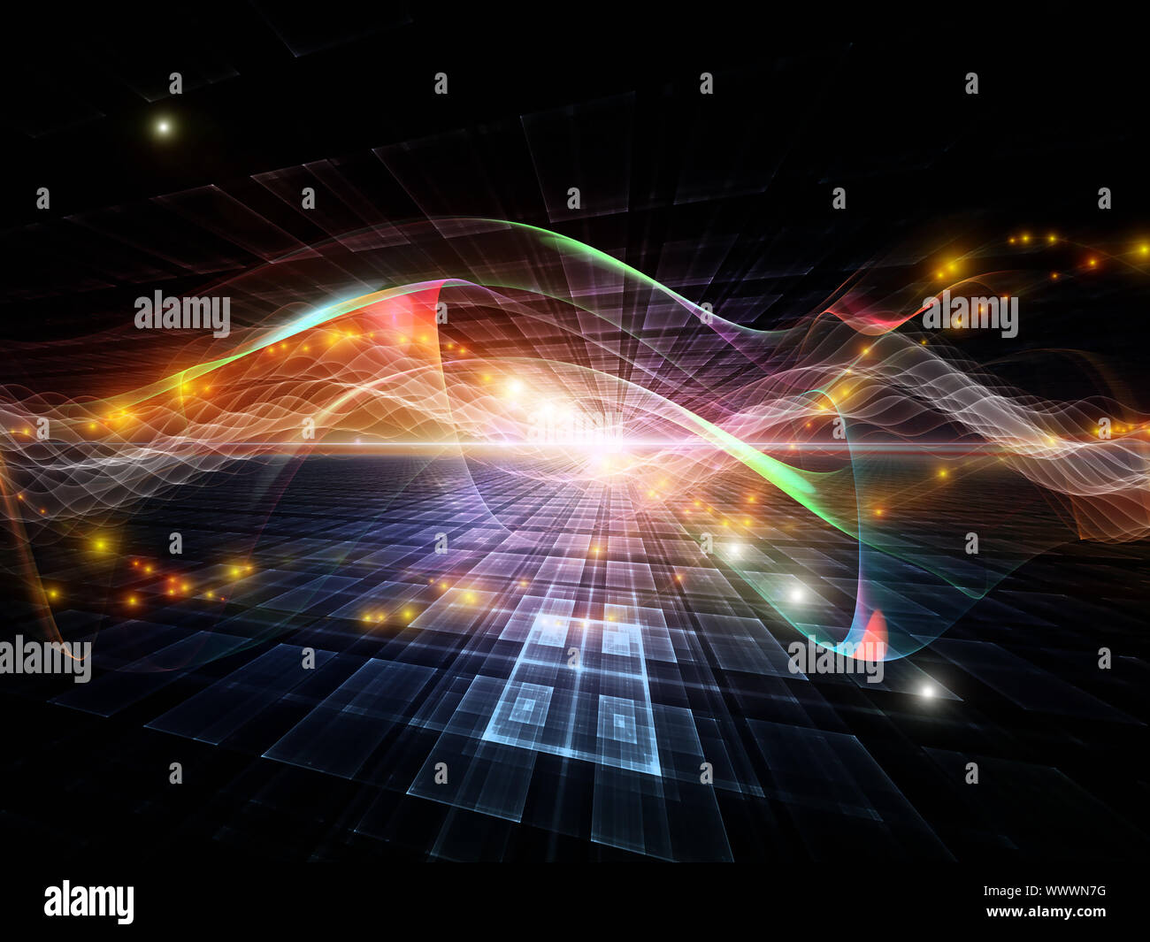 Background design of abstract sine waves and design elements on the ...