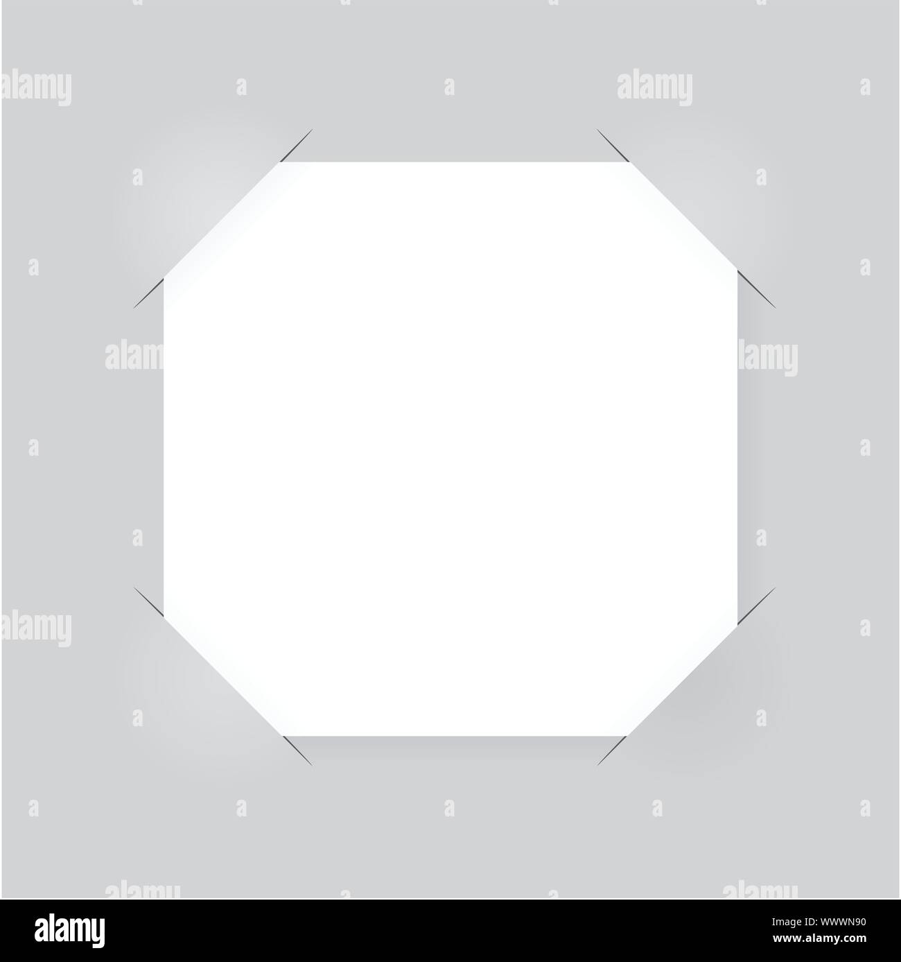 Square sheet of paper in a gray cardboard frame Stock Vector Image ...