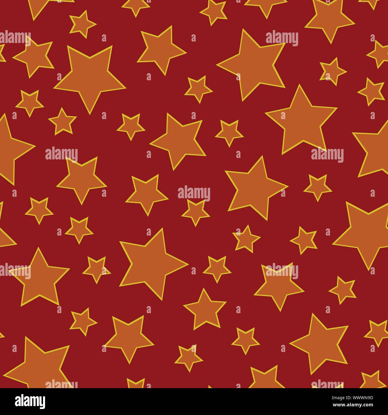 Red abstract seamless pentagram star pattern background - vector design ...