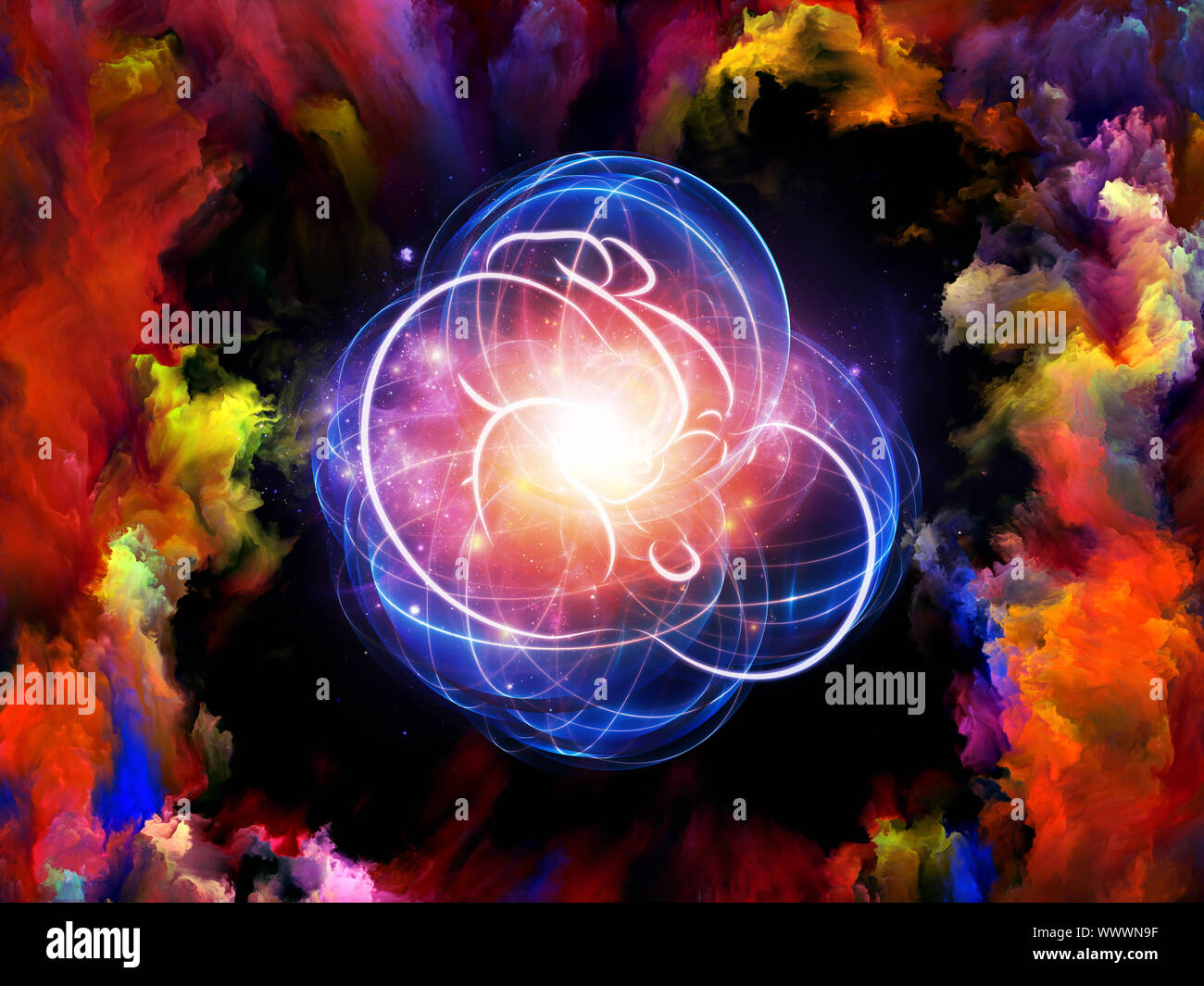 Backdrop design of drawing of a fetus and abstract design elements to ...