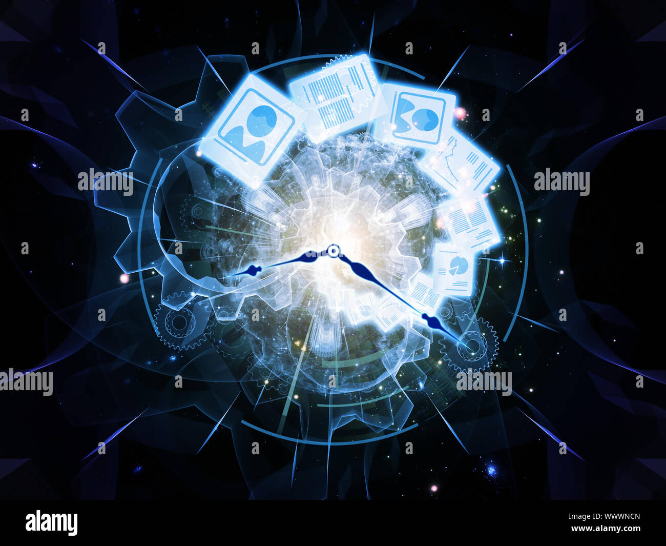 Artistic background for use with projects on document processing ...