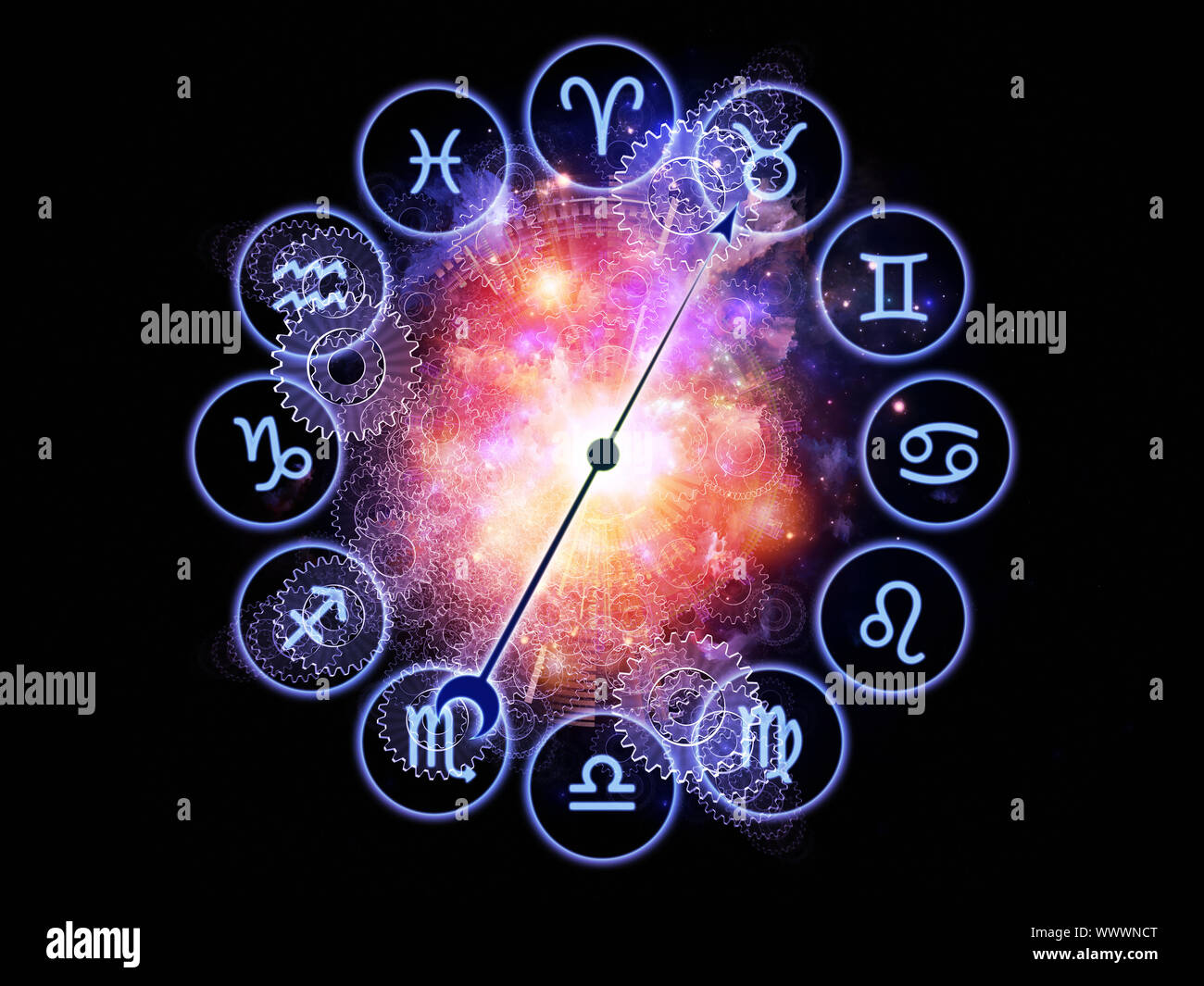 Artistic abstraction on the subject of astrology, child birth, fate ...