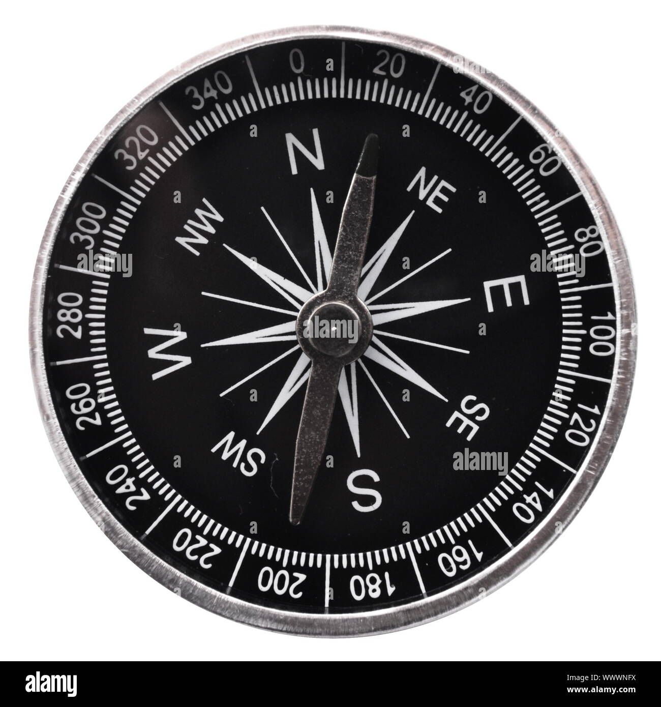 compass and white copyspace for text message Stock Photo - Alamy
