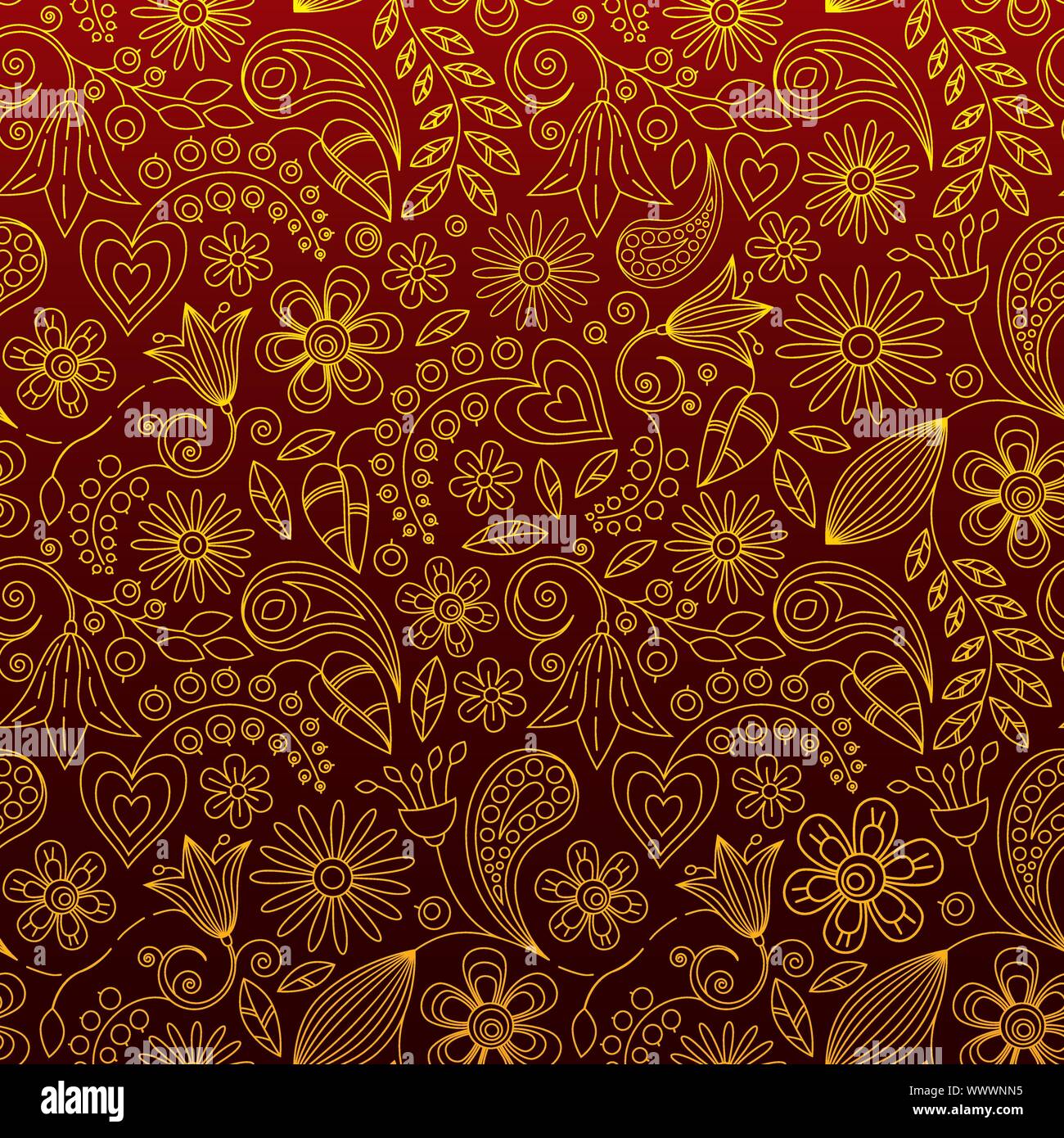 Seamless Floral Wallpaper Stock Vector Image & Art - Alamy