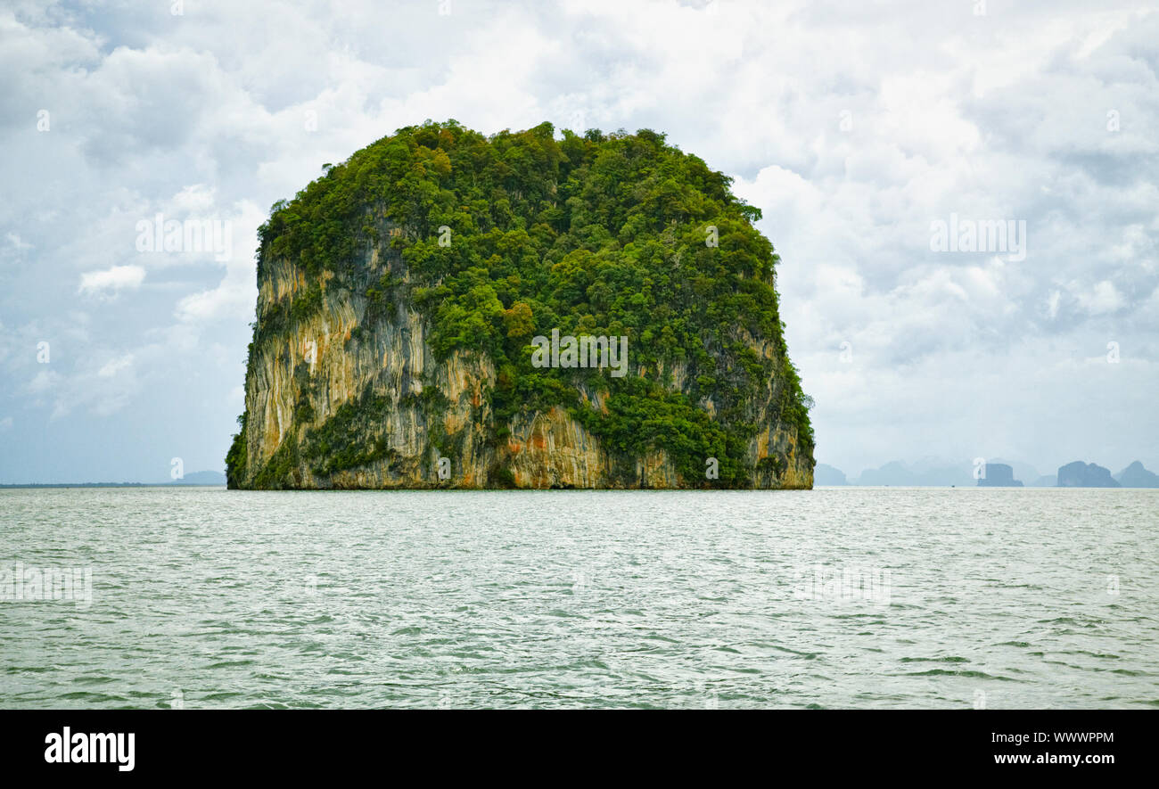 Limestone Island in the Andaman Sea - a tropical landscape Stock Photo ...