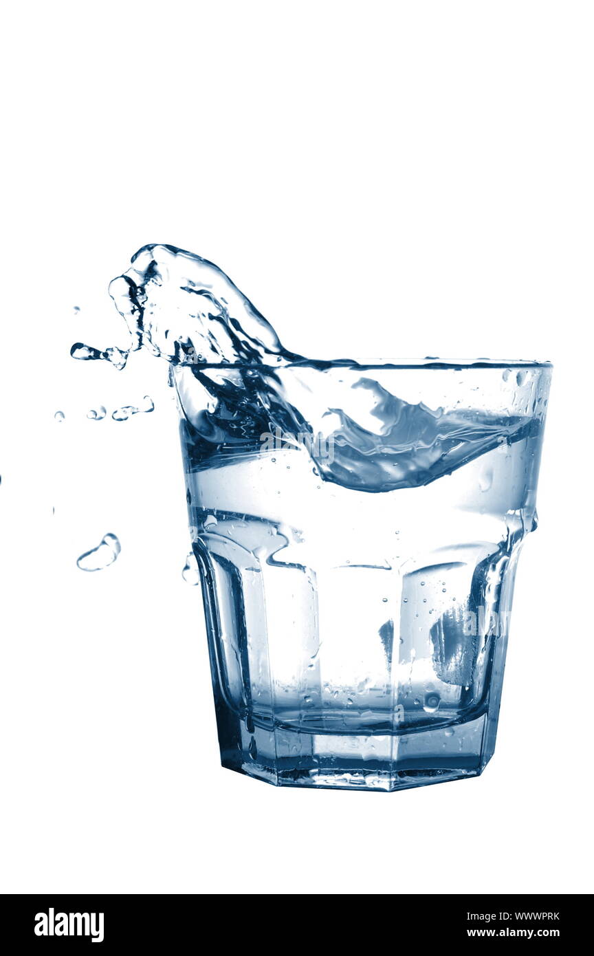 cold splashing water drink with ice cube Stock Photo - Alamy