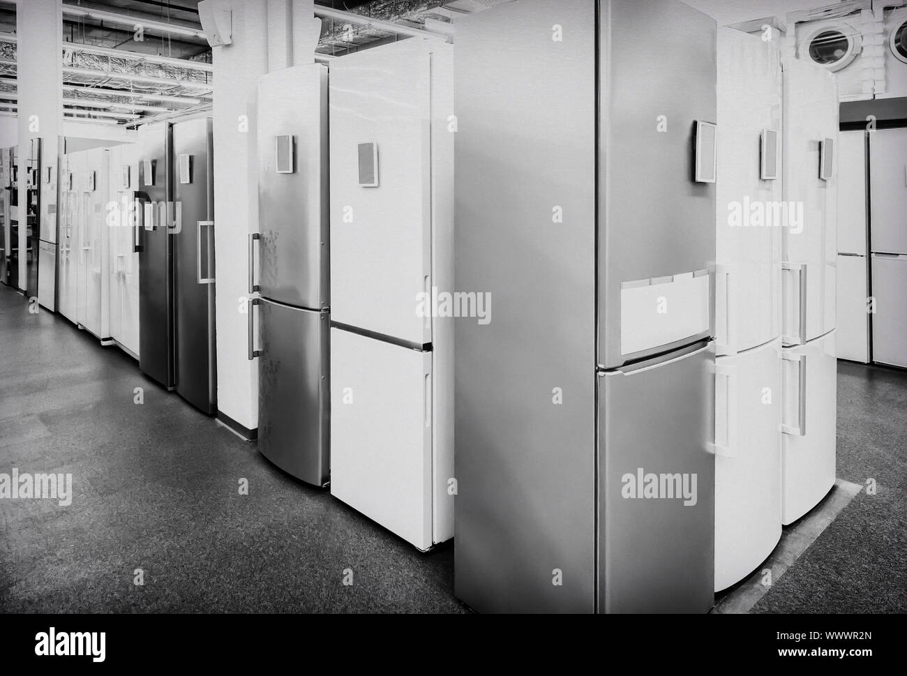 Fridges different models are sold in the store Stock Photo - Alamy