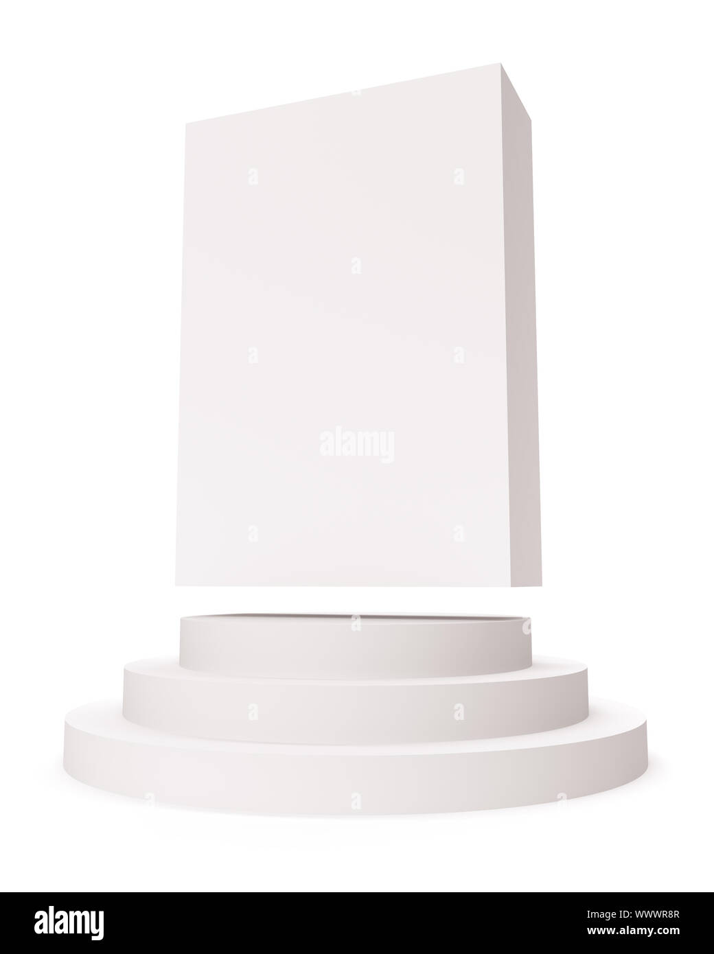 3d Illustration of White Box Isolated on White Background Stock Photo ...