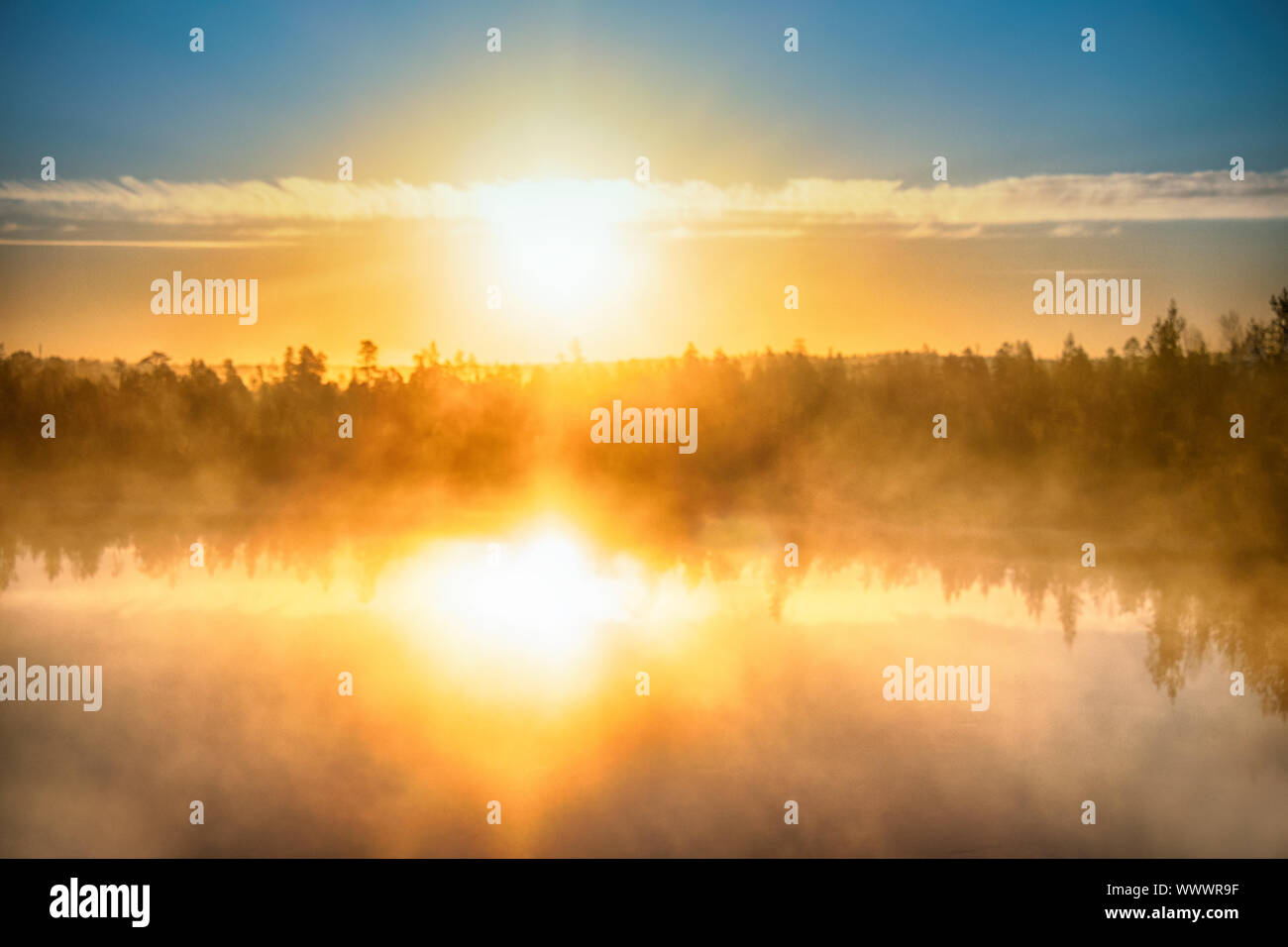 Fog mist misty water mood rising dawn hi-res stock photography and ...