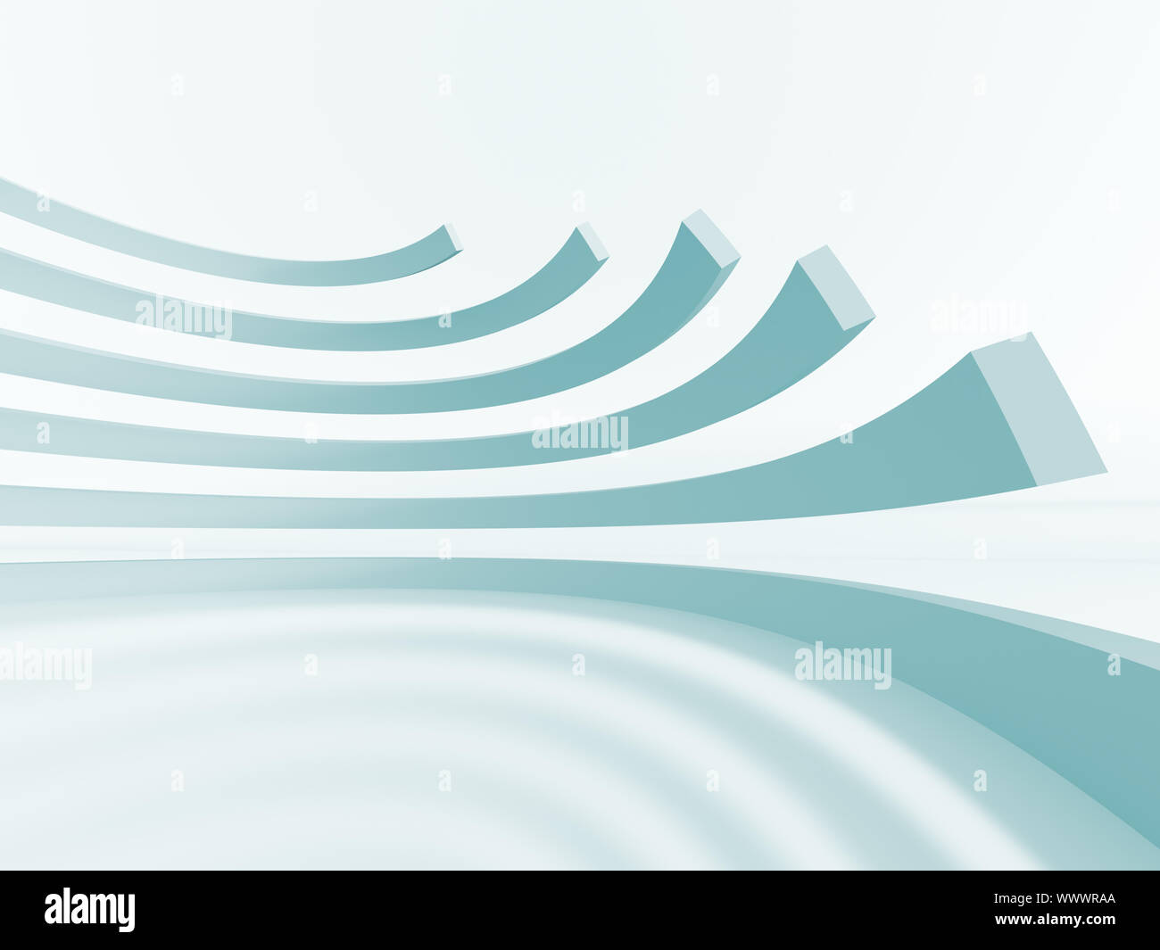 3d Illustration of Blue Abstract Architecture Background Stock Photo ...