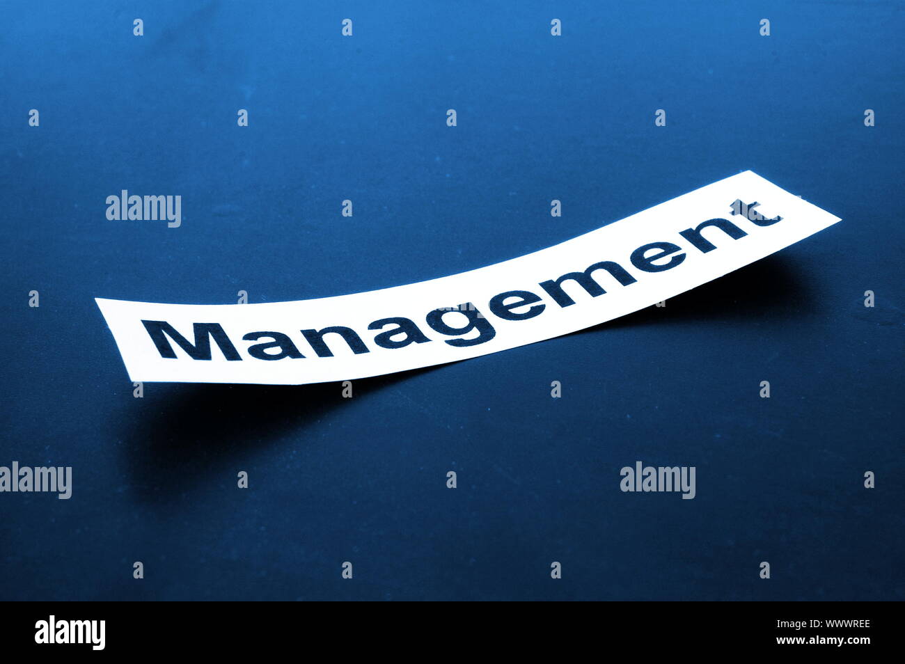 word management written on paper ands space for text message Stock ...