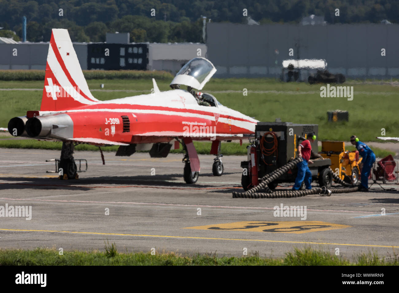 Patrouille Suisse, the aerobatic flight of the Swiss Air Force Stock ...