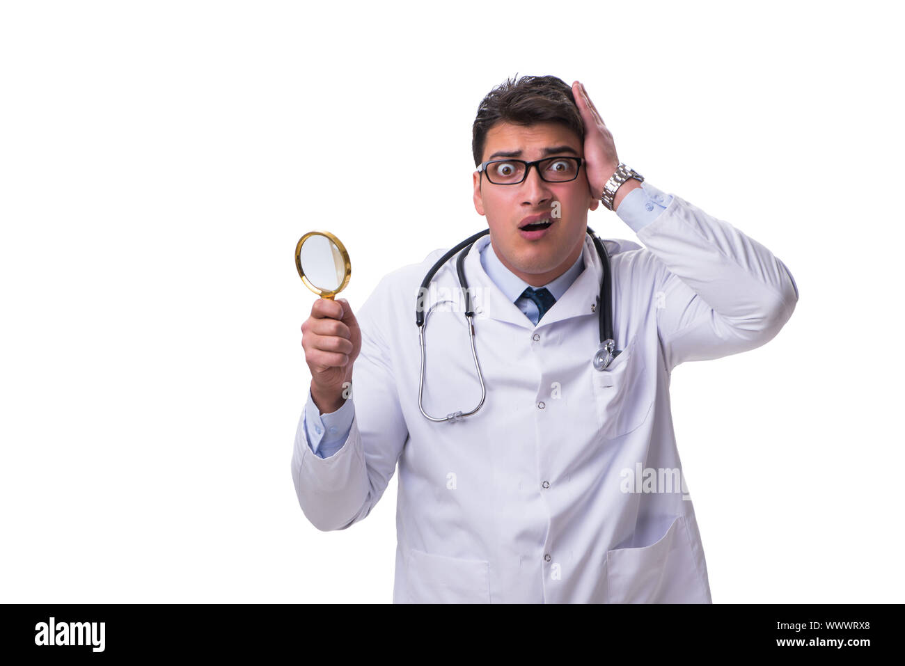 Shocked doctor looking on hi-res stock photography and images - Alamy