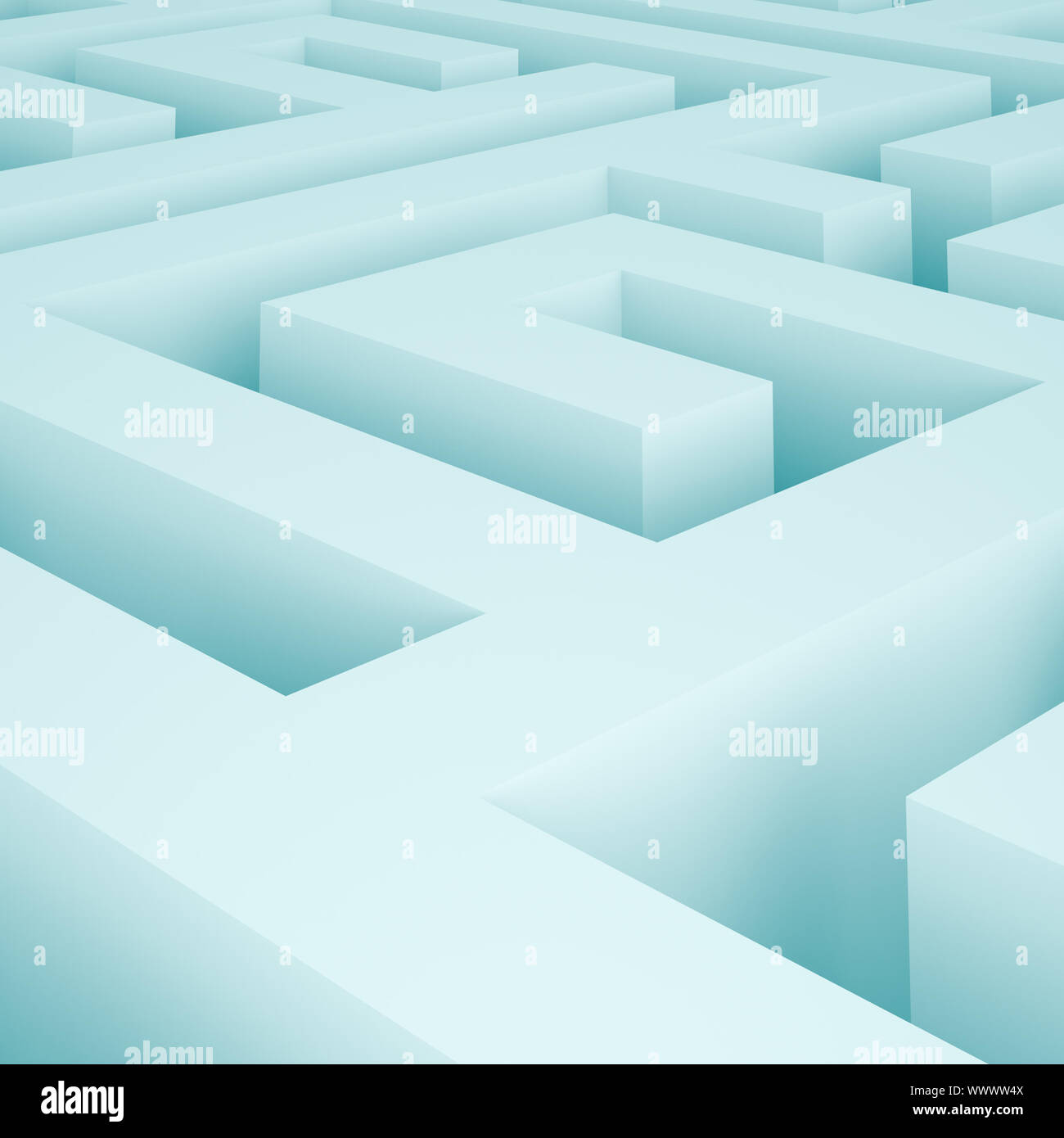 3d Illustration of Blue Maze Background or Wallpaper Stock Photo - Alamy