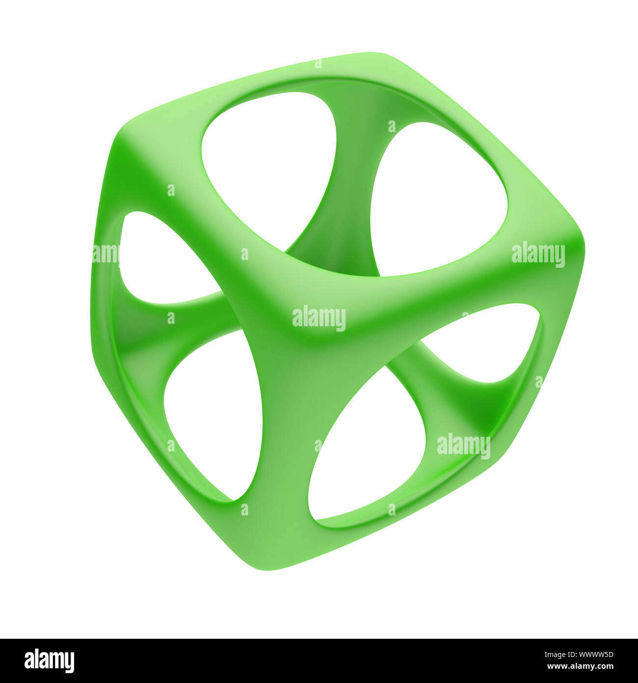 3d Illustration of Green Cube Isolated on White Stock Photo - Alamy