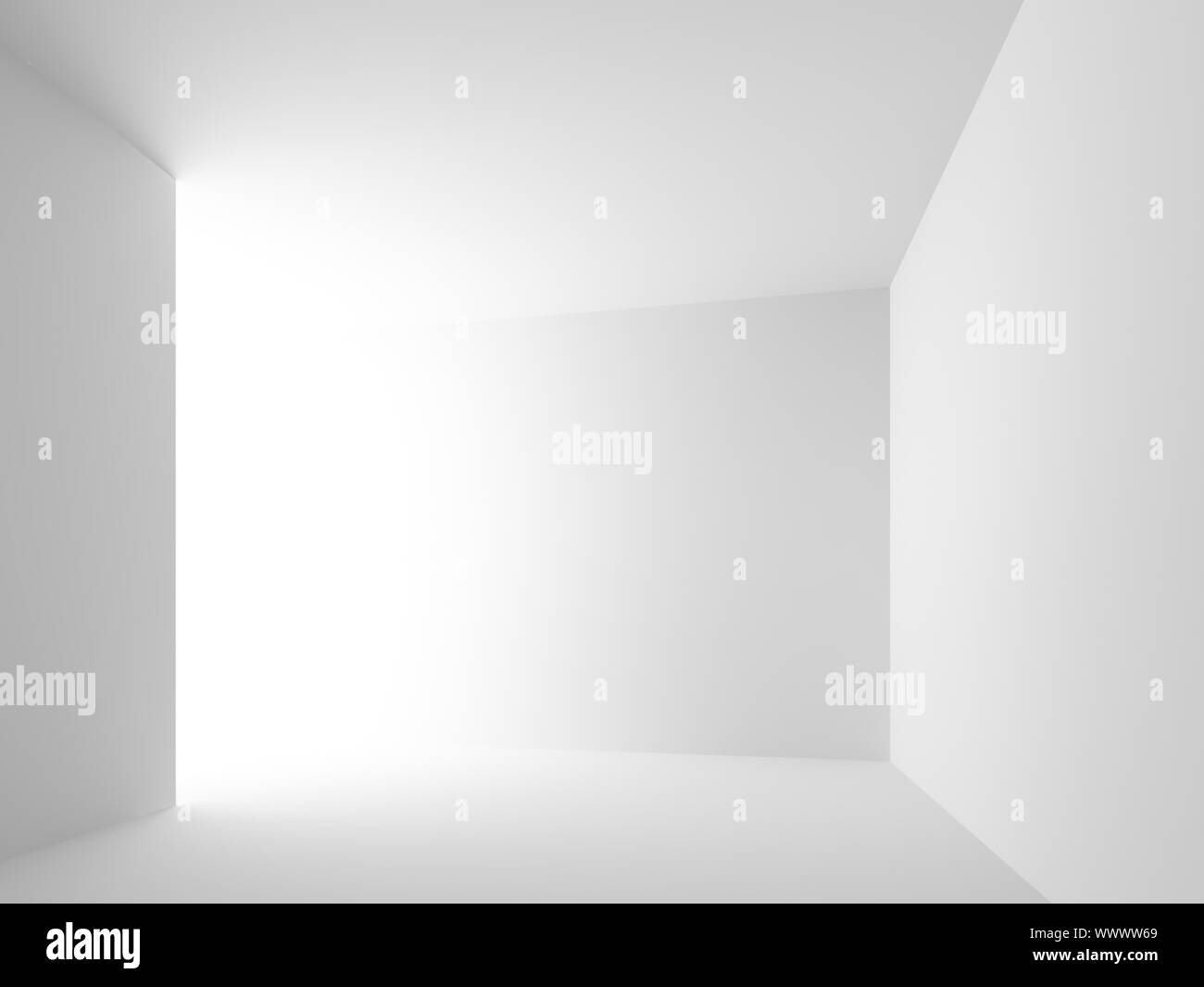 3d Illustration of Blue Empty Room Background Stock Photo - Alamy