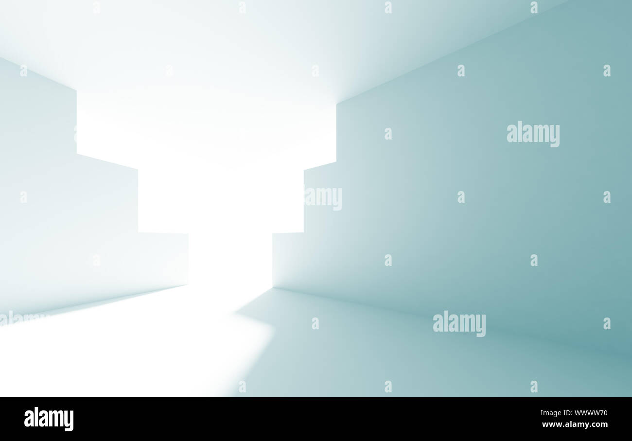 3d Illustration of Blue Abstract Architecture Background Stock Photo ...