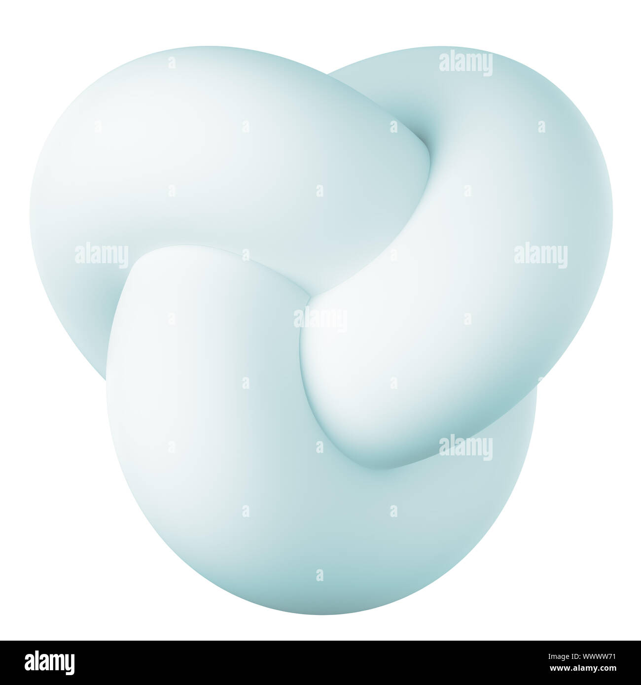 3d Illustration of Blue Abstract Knot Isolated on White Stock Photo - Alamy