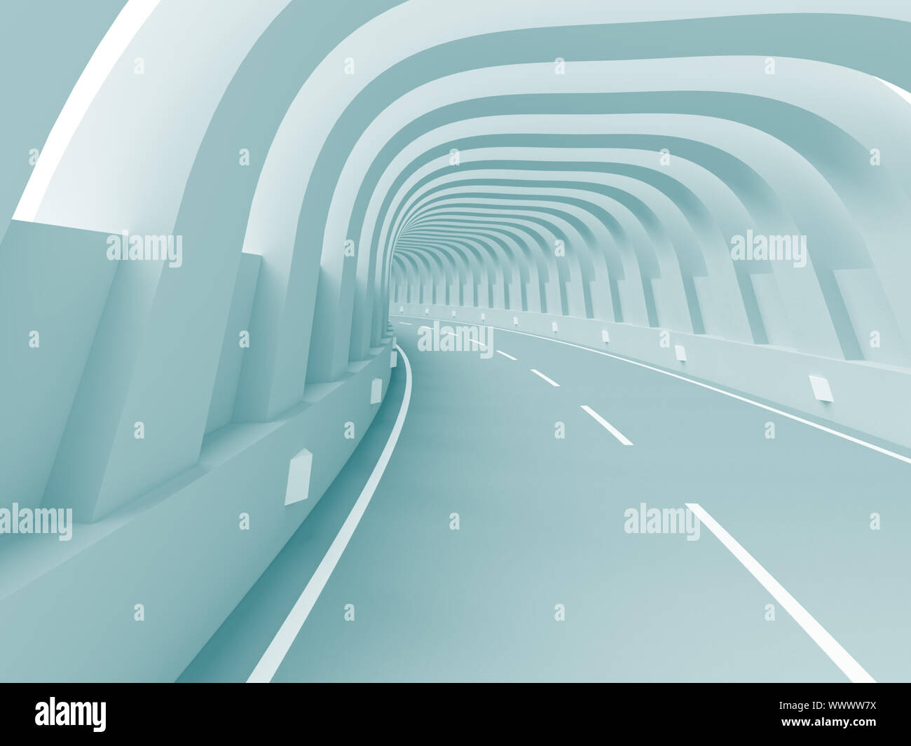 3d Illustration of Blue Abstract Tunnel Background Stock Photo - Alamy