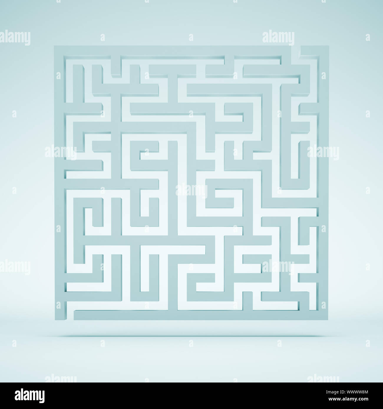 3d Illustration of Blue Abstract Maze Background Stock Photo - Alamy