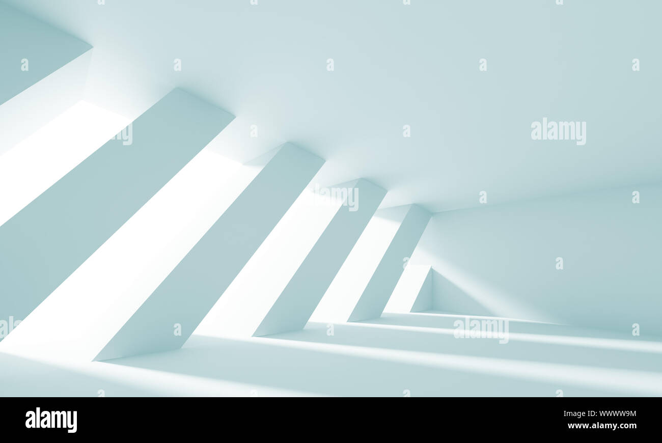 3d Illustration of Blue Abstract Architecture Background Stock Photo ...