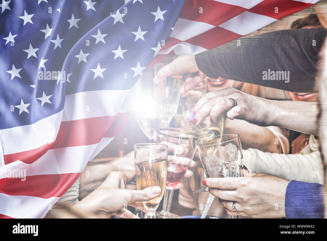 Independence Day. Happy Americans celebrate Independence Day amid the ...