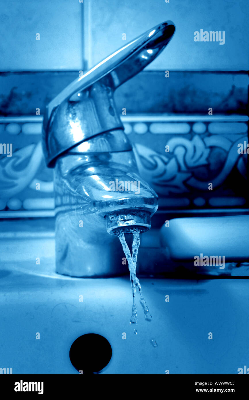 fresh shower clean blue water jet Stock Photo - Alamy